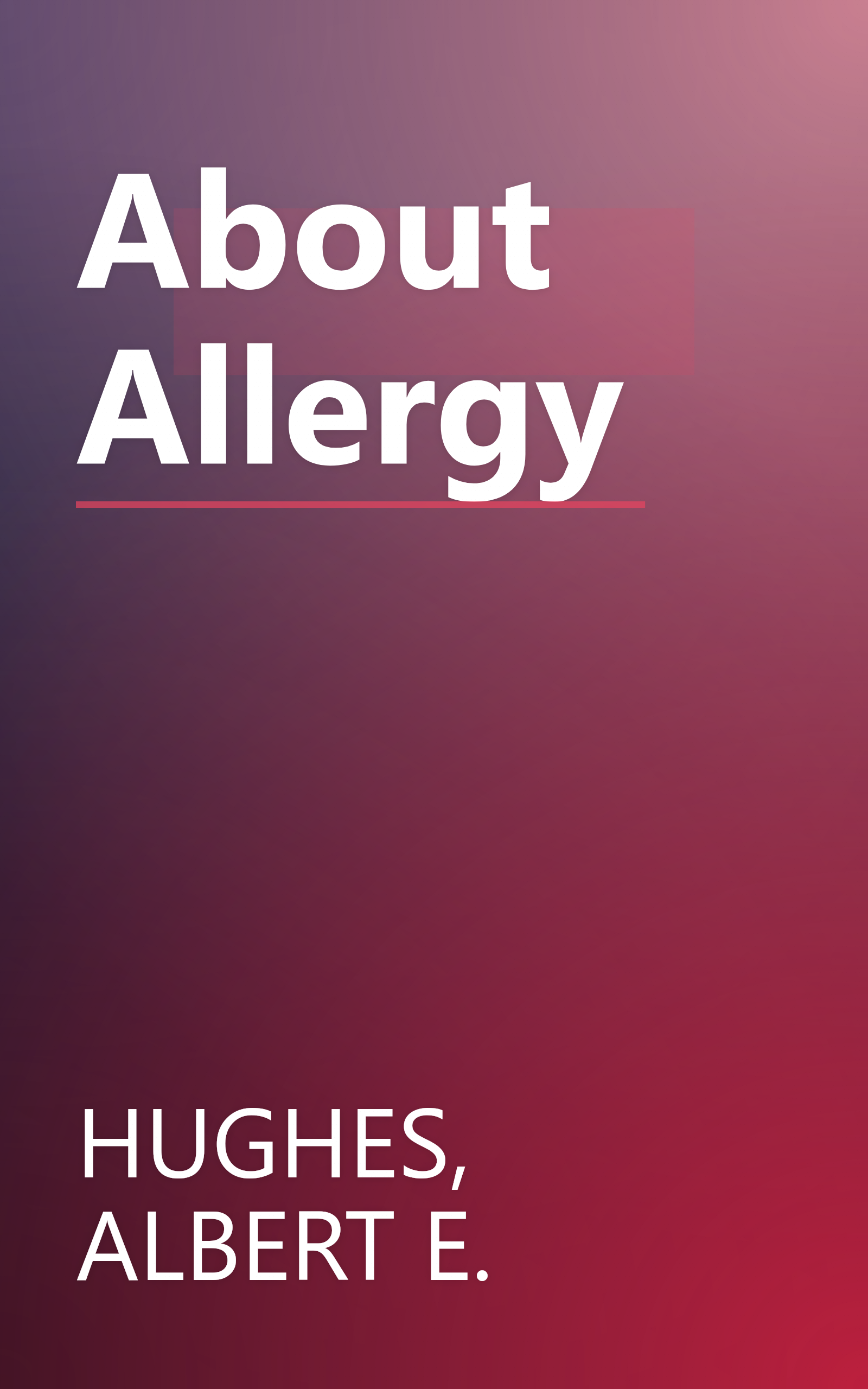 About Allergy book cover