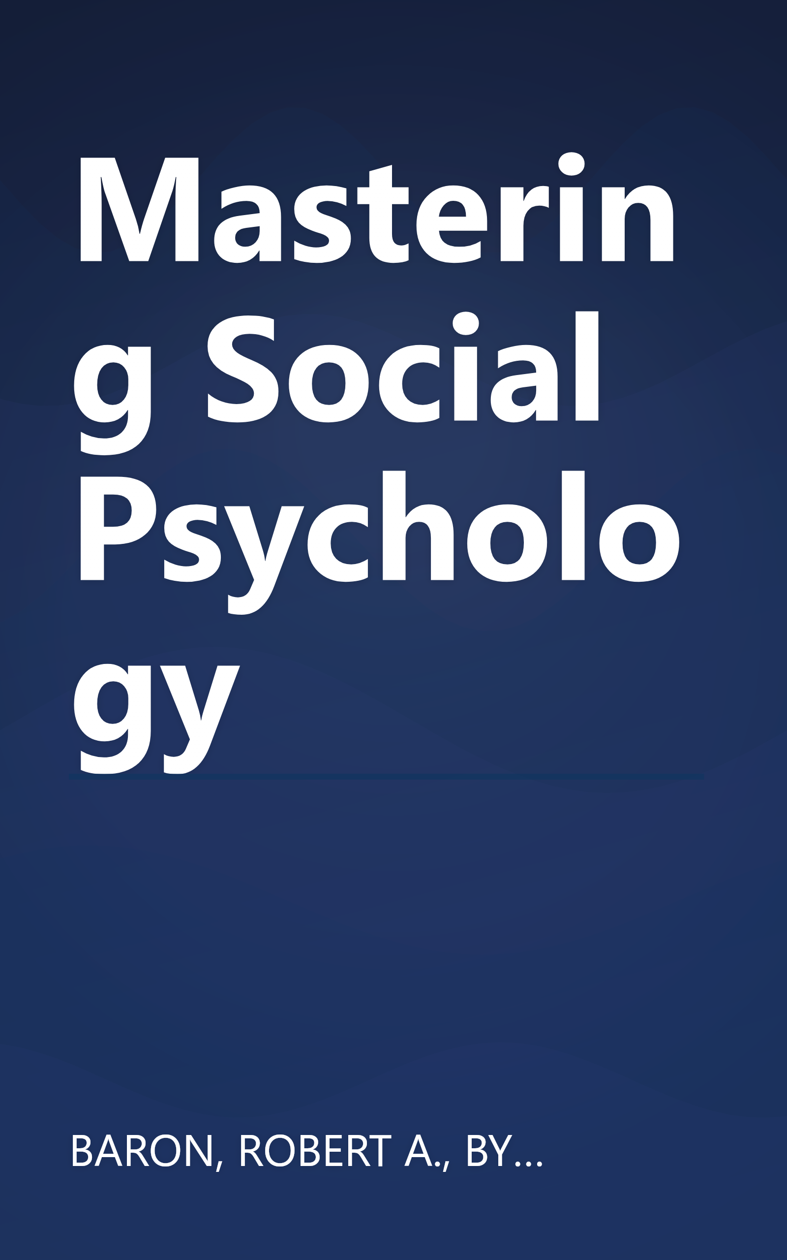 Mastering Social Psychology book cover