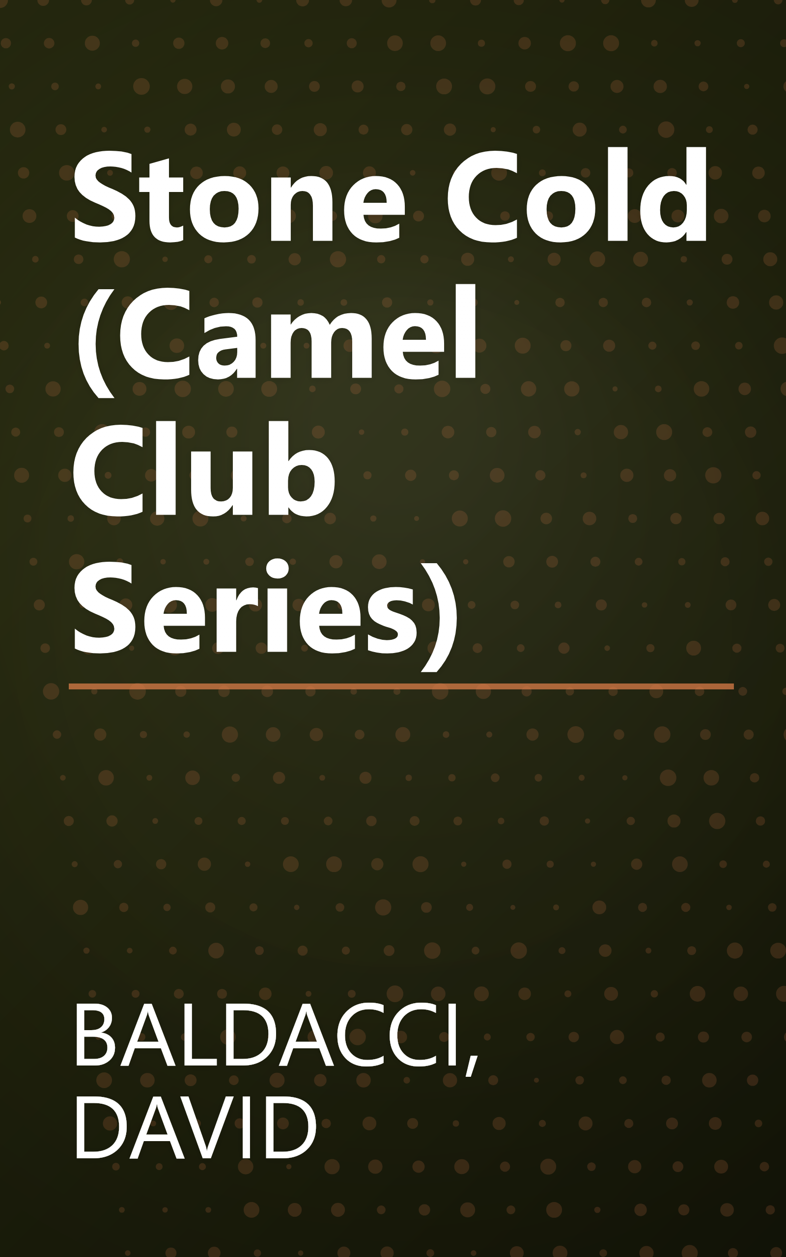 Stone Cold (Camel Club Series) book cover