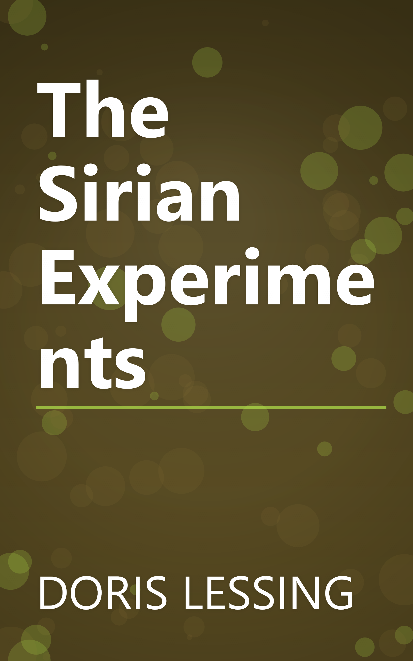 The Sirian Experiments book cover