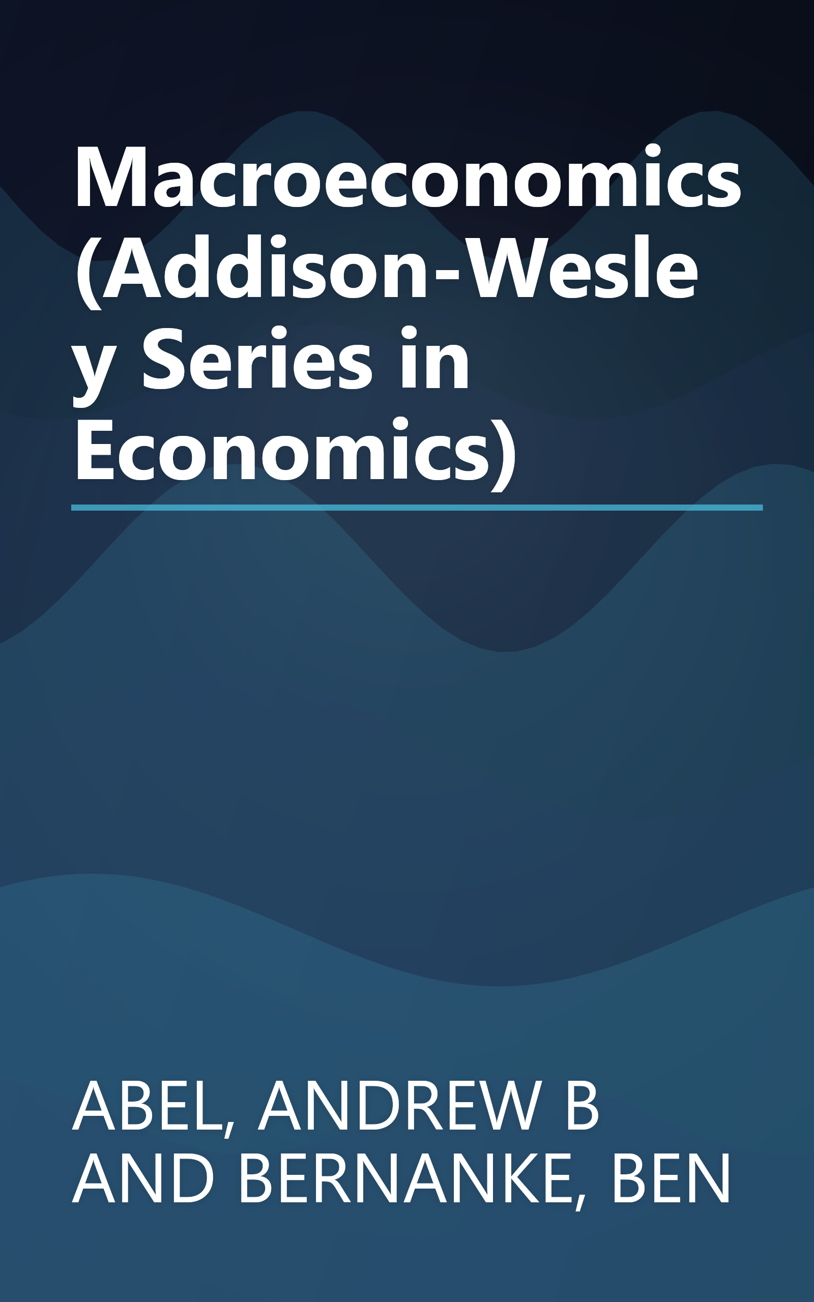 Macroeconomics (Addison-Wesley Series in Economics) book cover