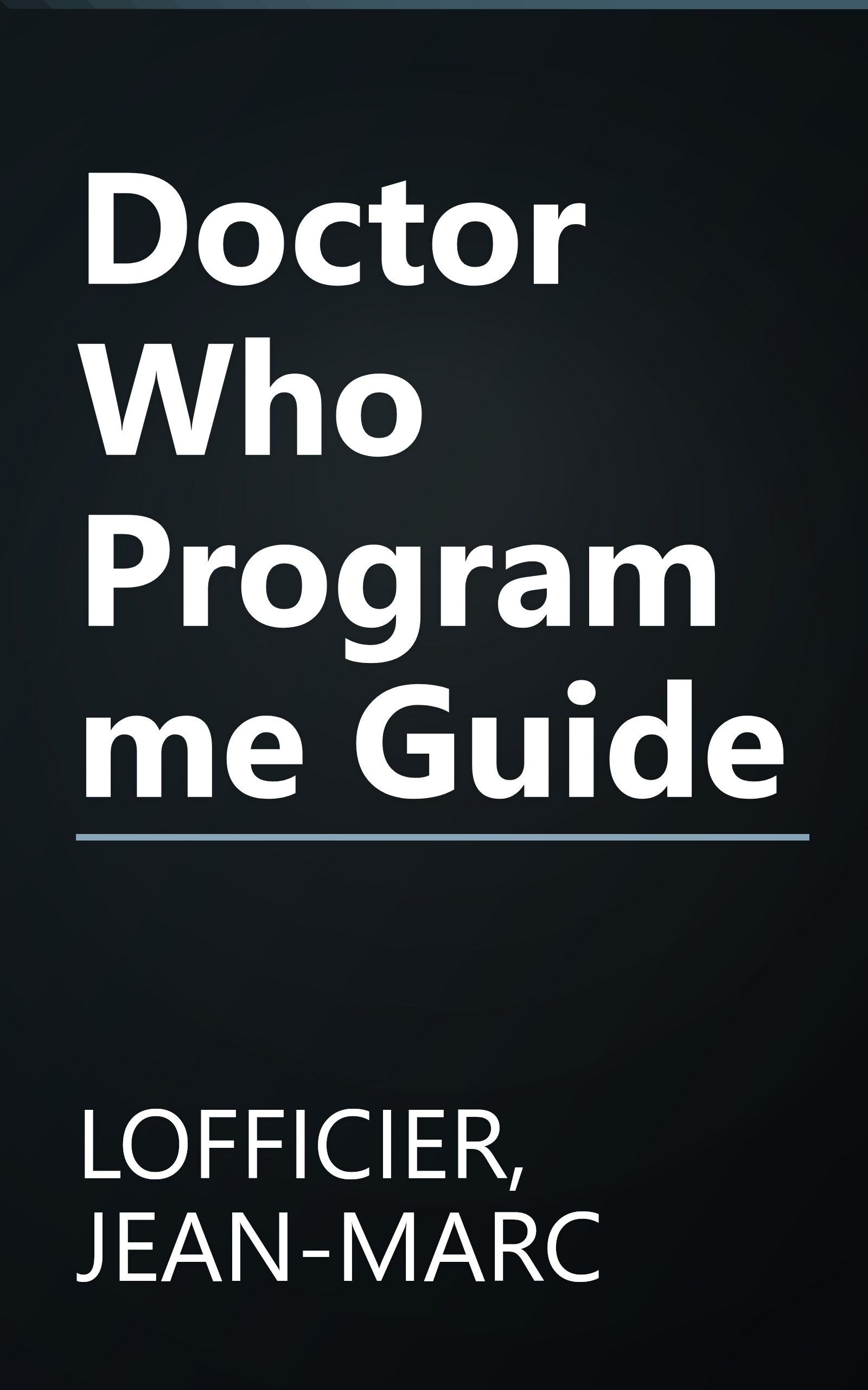 Doctor Who Programme Guide book cover
