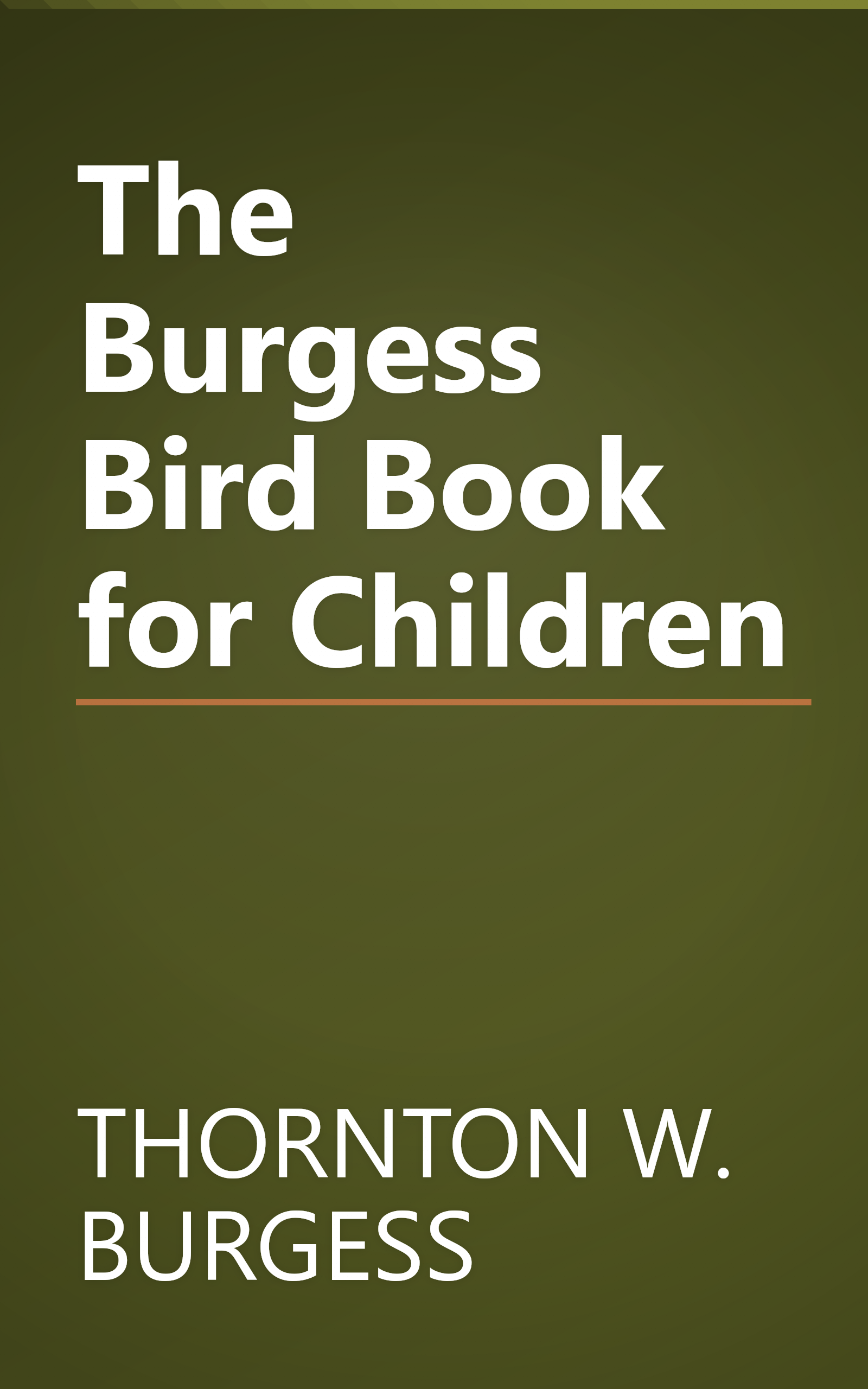 The Burgess Bird Book for Children book cover