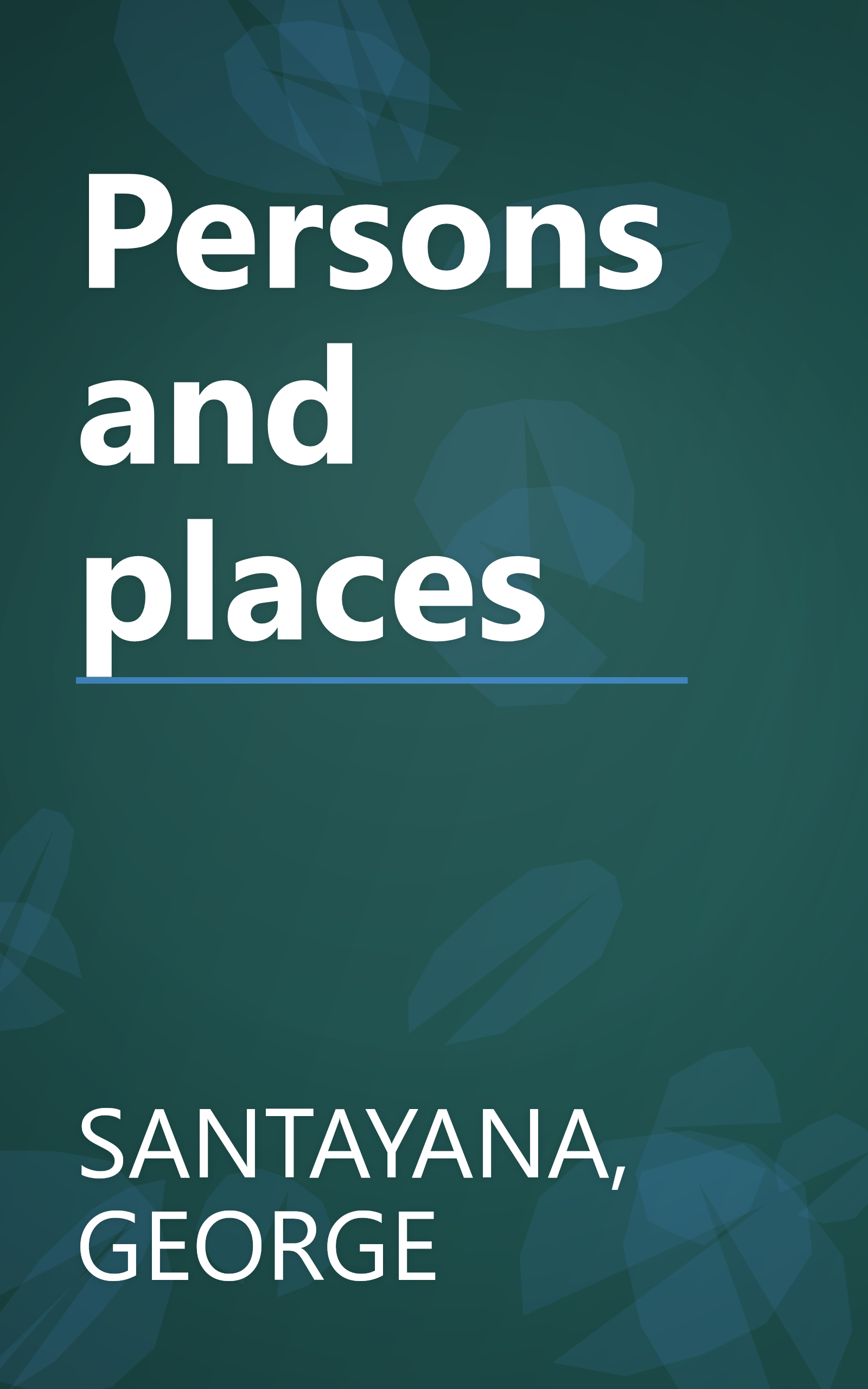 Persons and places book cover