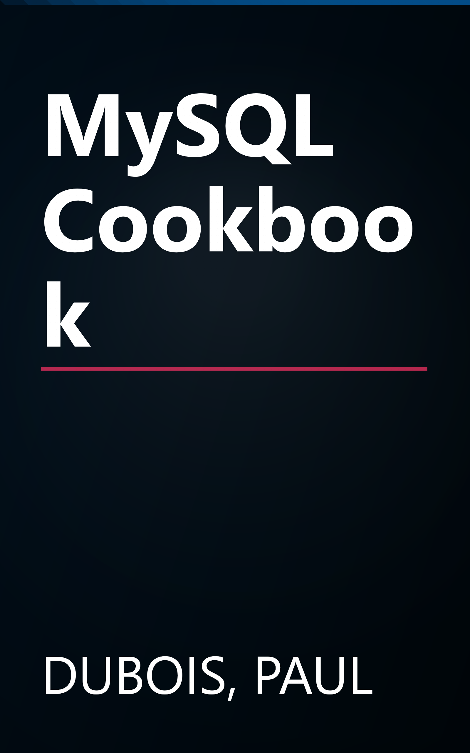 MySQL Cookbook book cover