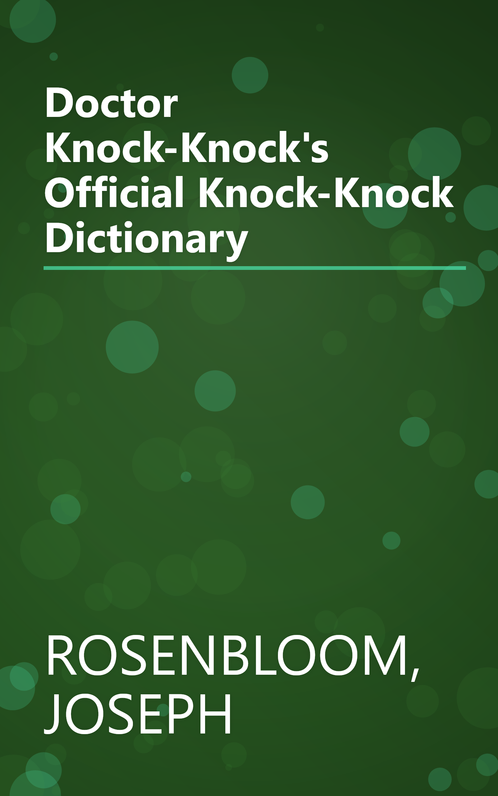 Doctor Knock-Knock's Official Knock-Knock Dictionary book cover
