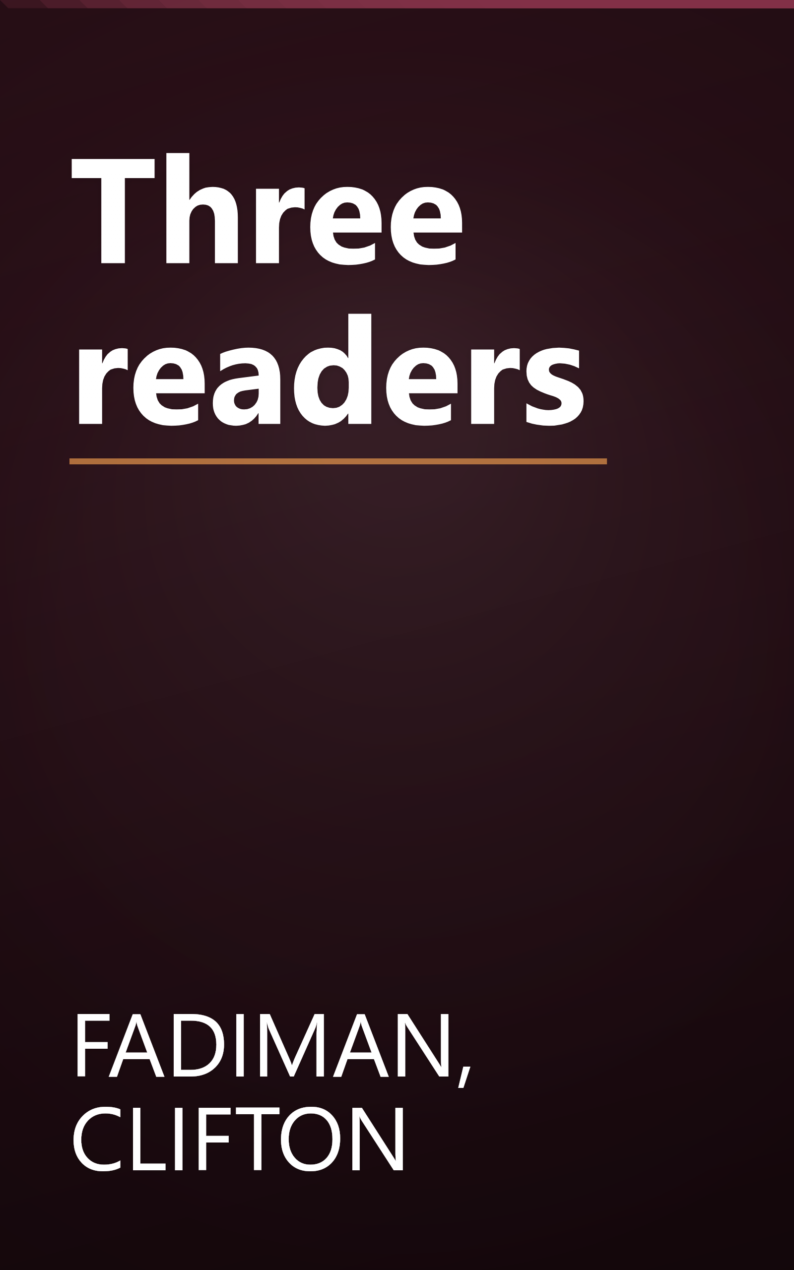 Three readers book cover