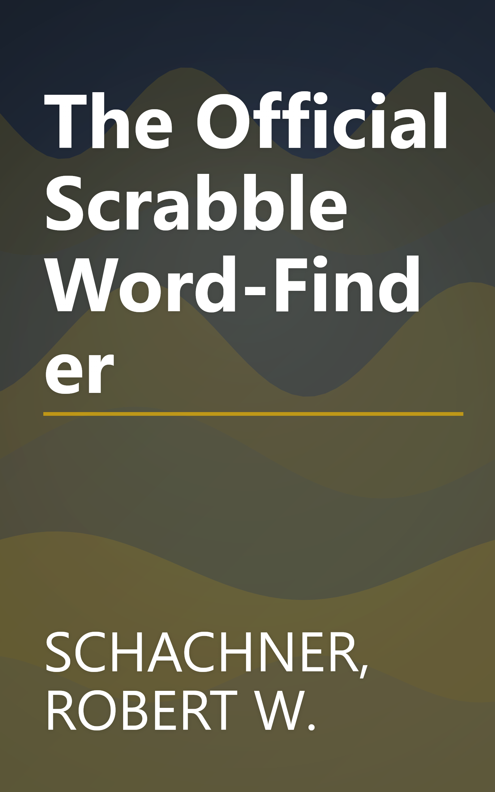 The Official Scrabble Word-Finder book cover