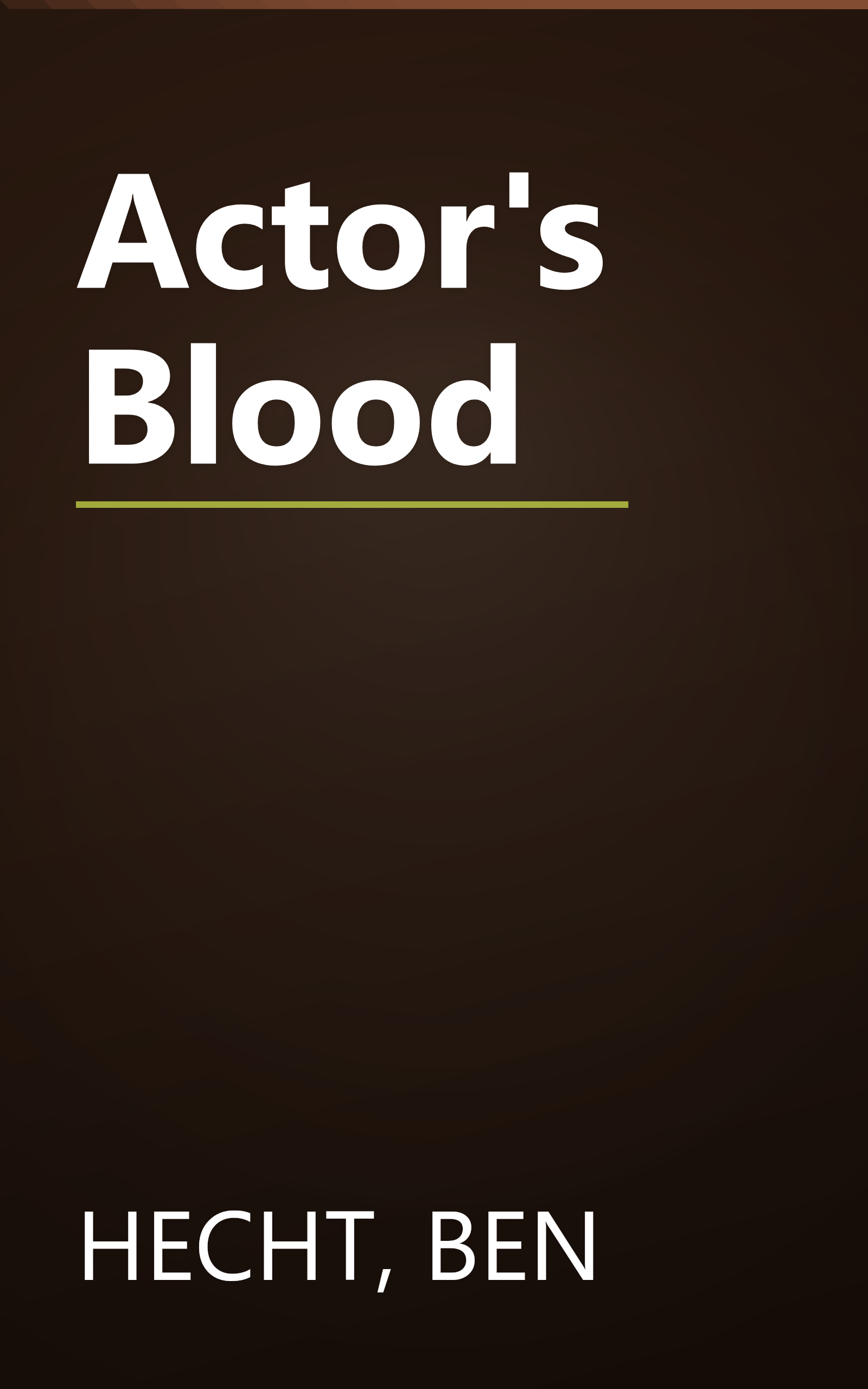 Actor's Blood book cover