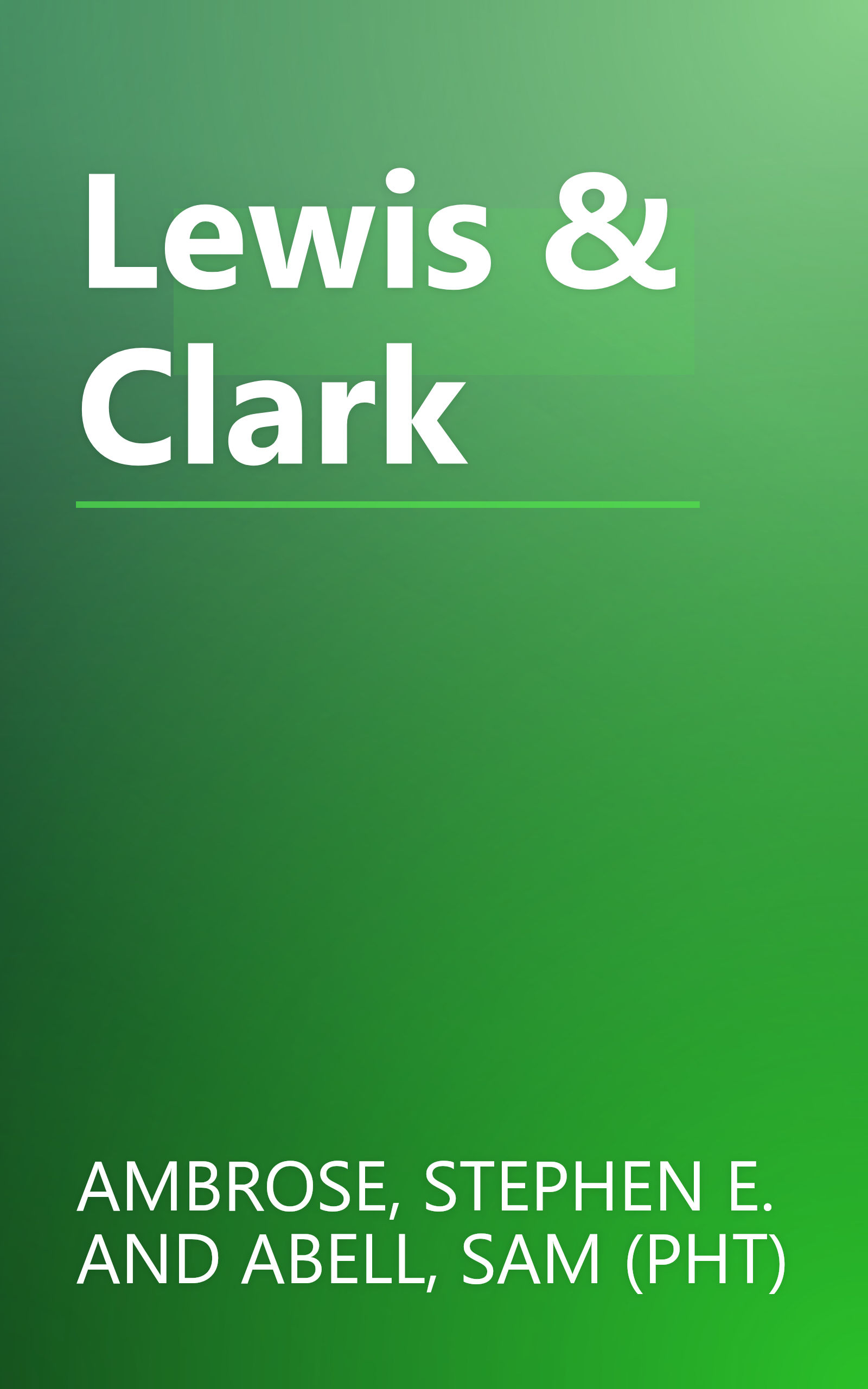 Lewis & Clark book cover