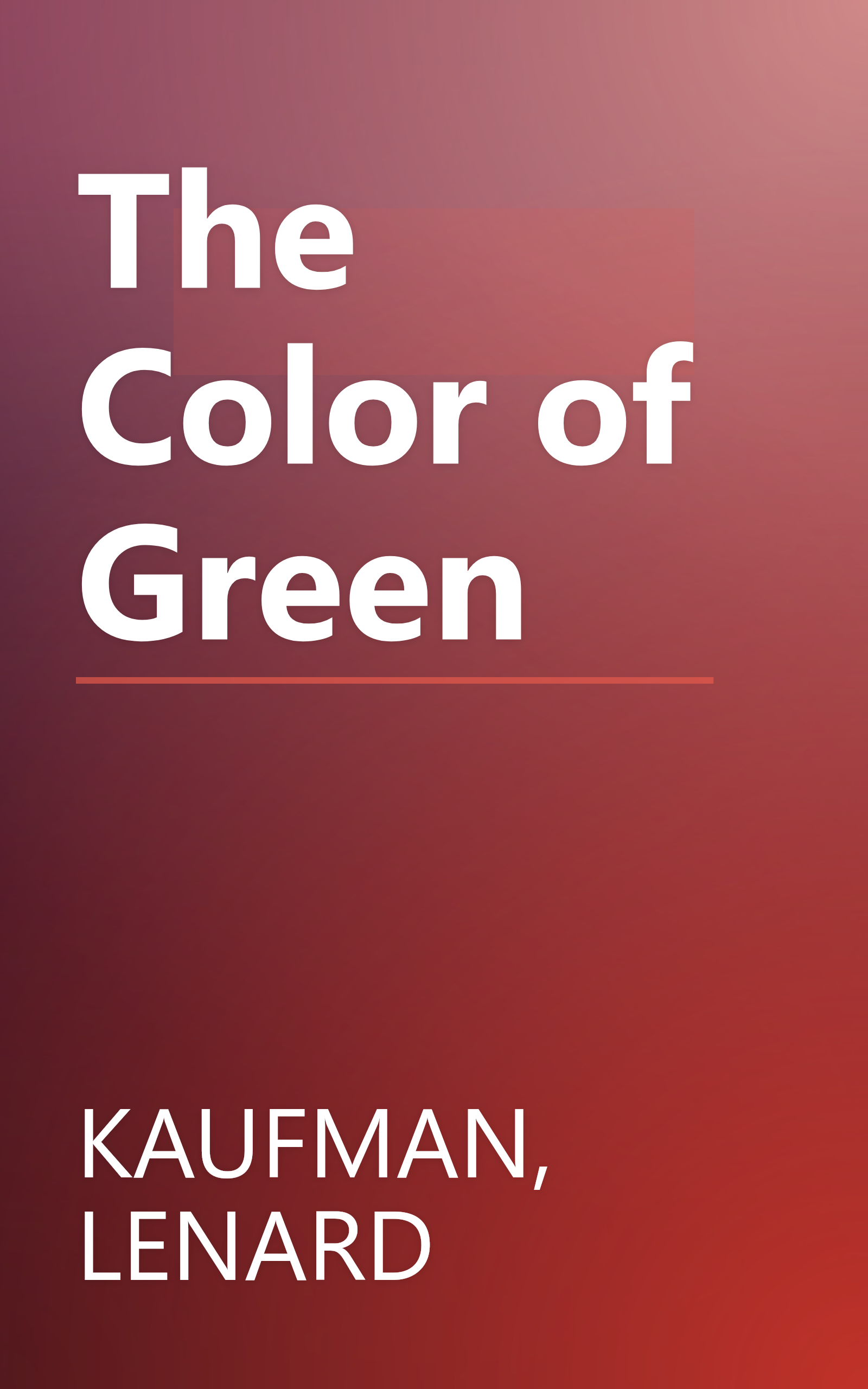 The Color of Green book cover