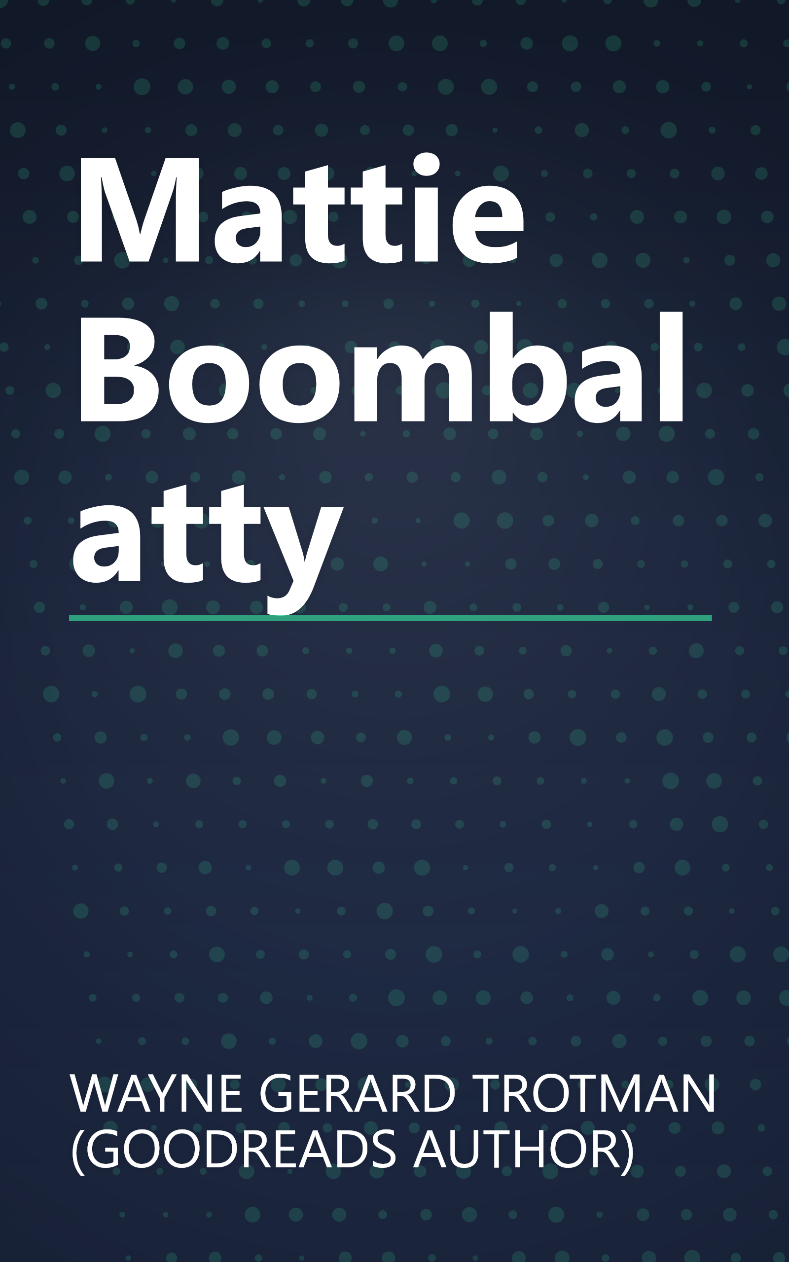 Mattie Boombalatty book cover