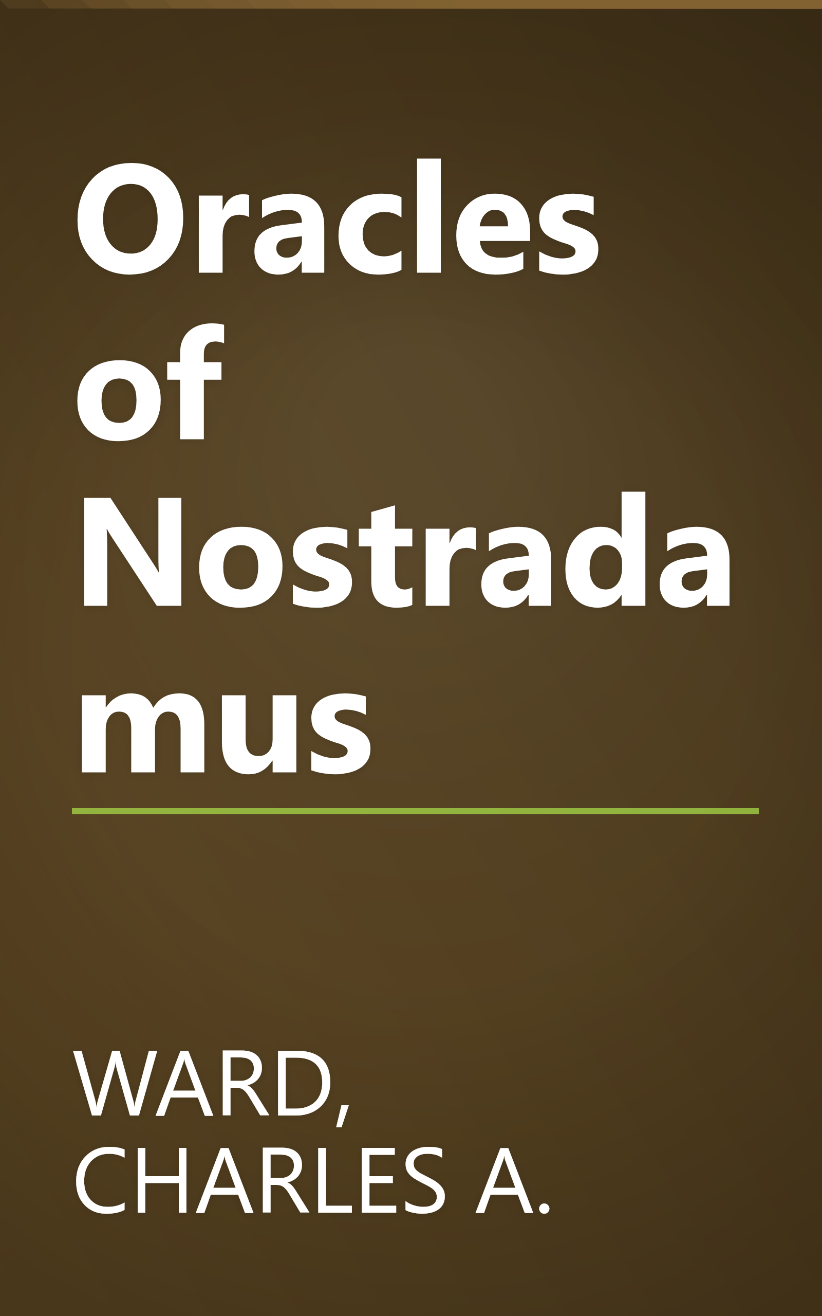 Oracles of Nostradamus book cover