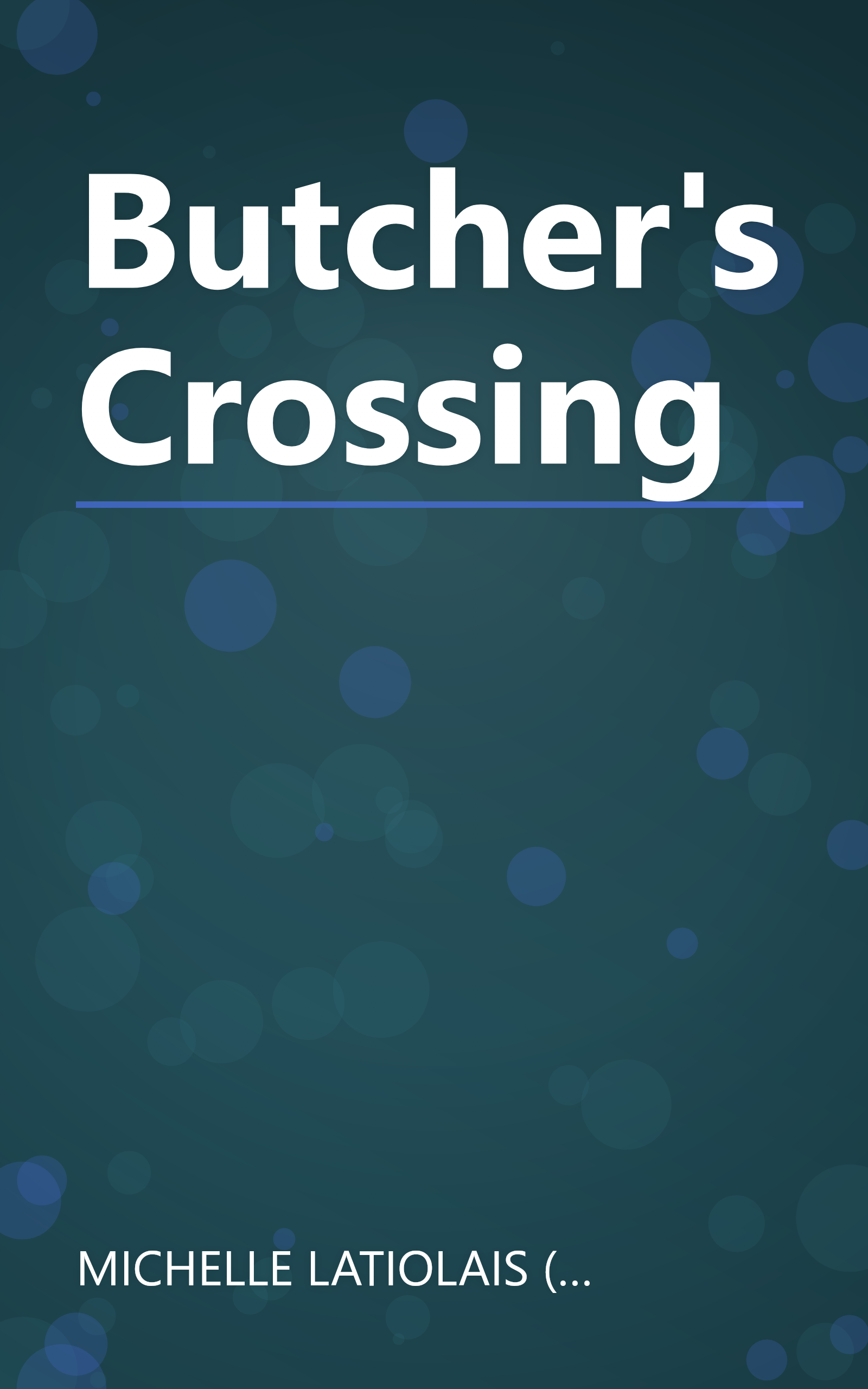 Butcher's Crossing book cover