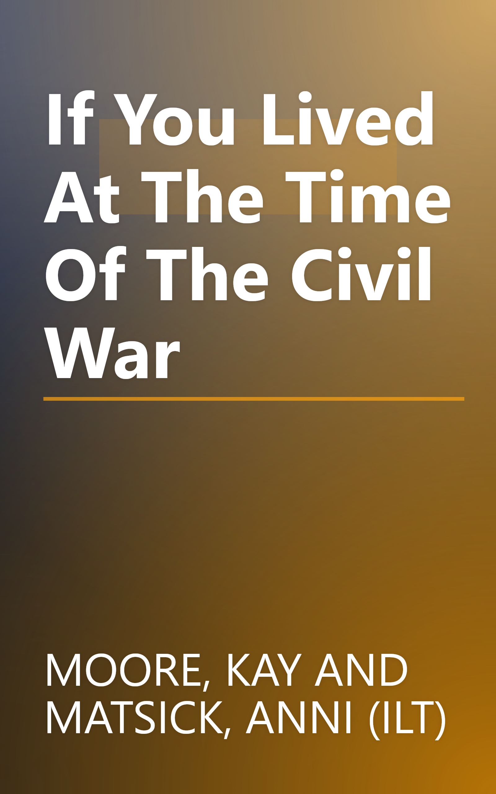 If You Lived At The Time Of The Civil War book cover