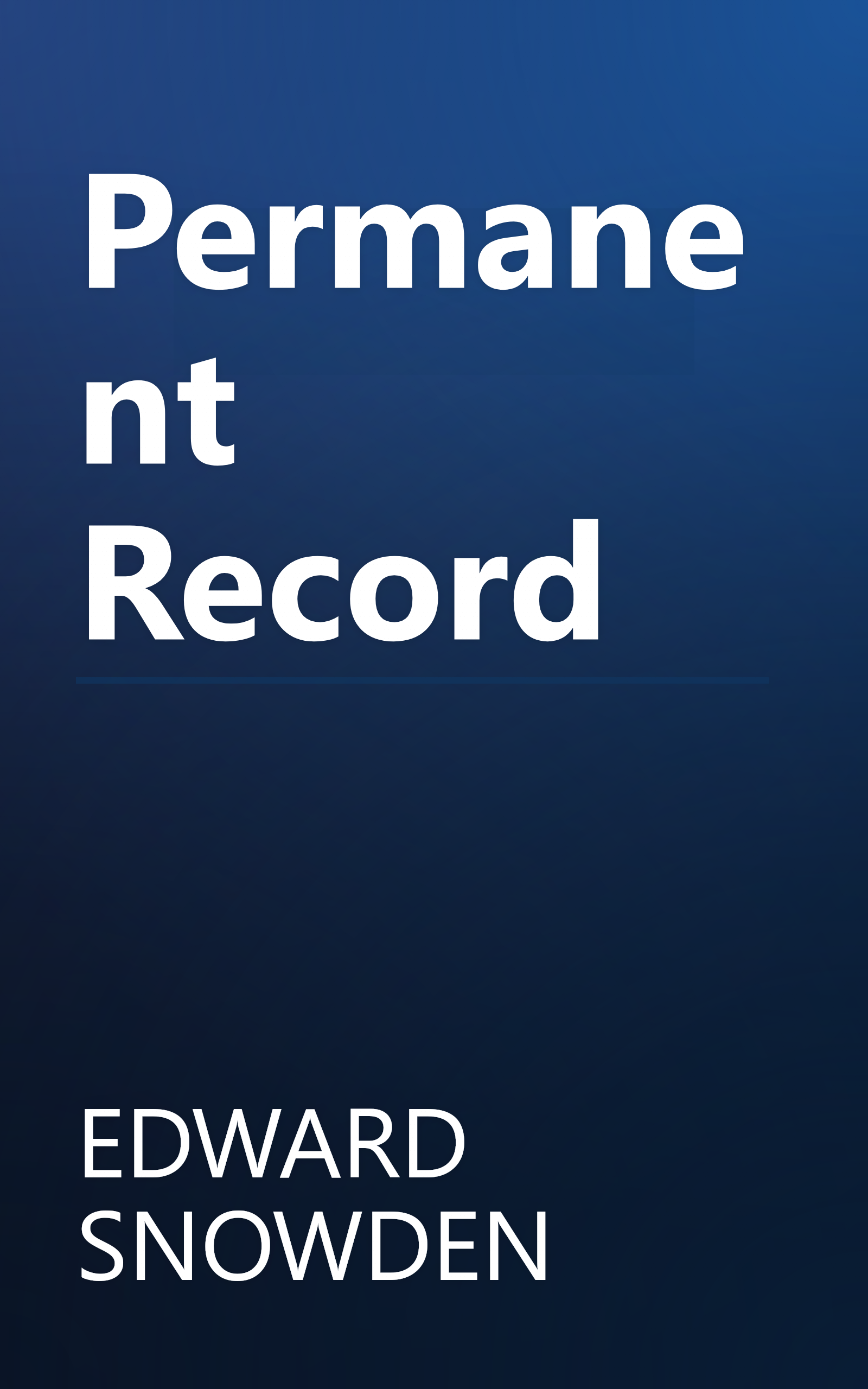 Permanent Record book cover