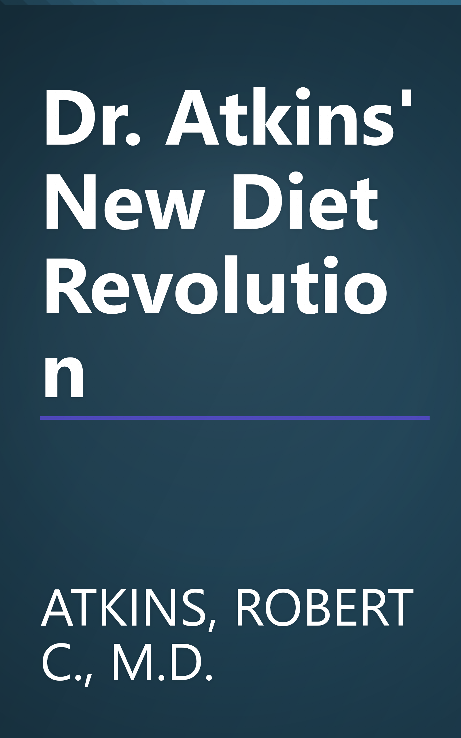Dr. Atkins' New Diet Revolution book cover