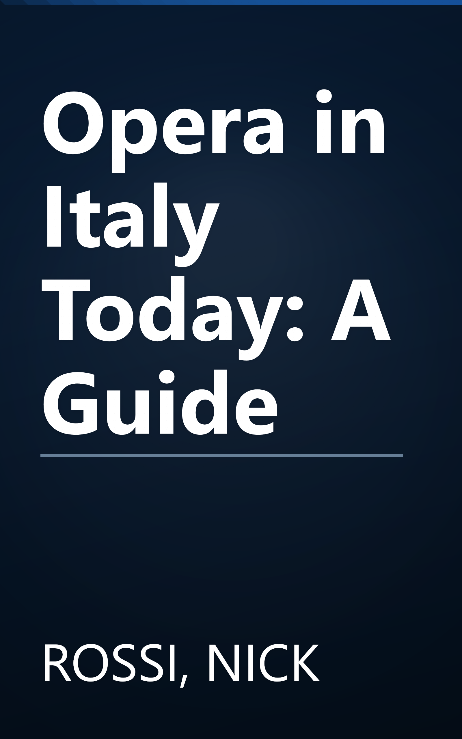 Opera in Italy Today: A Guide book cover