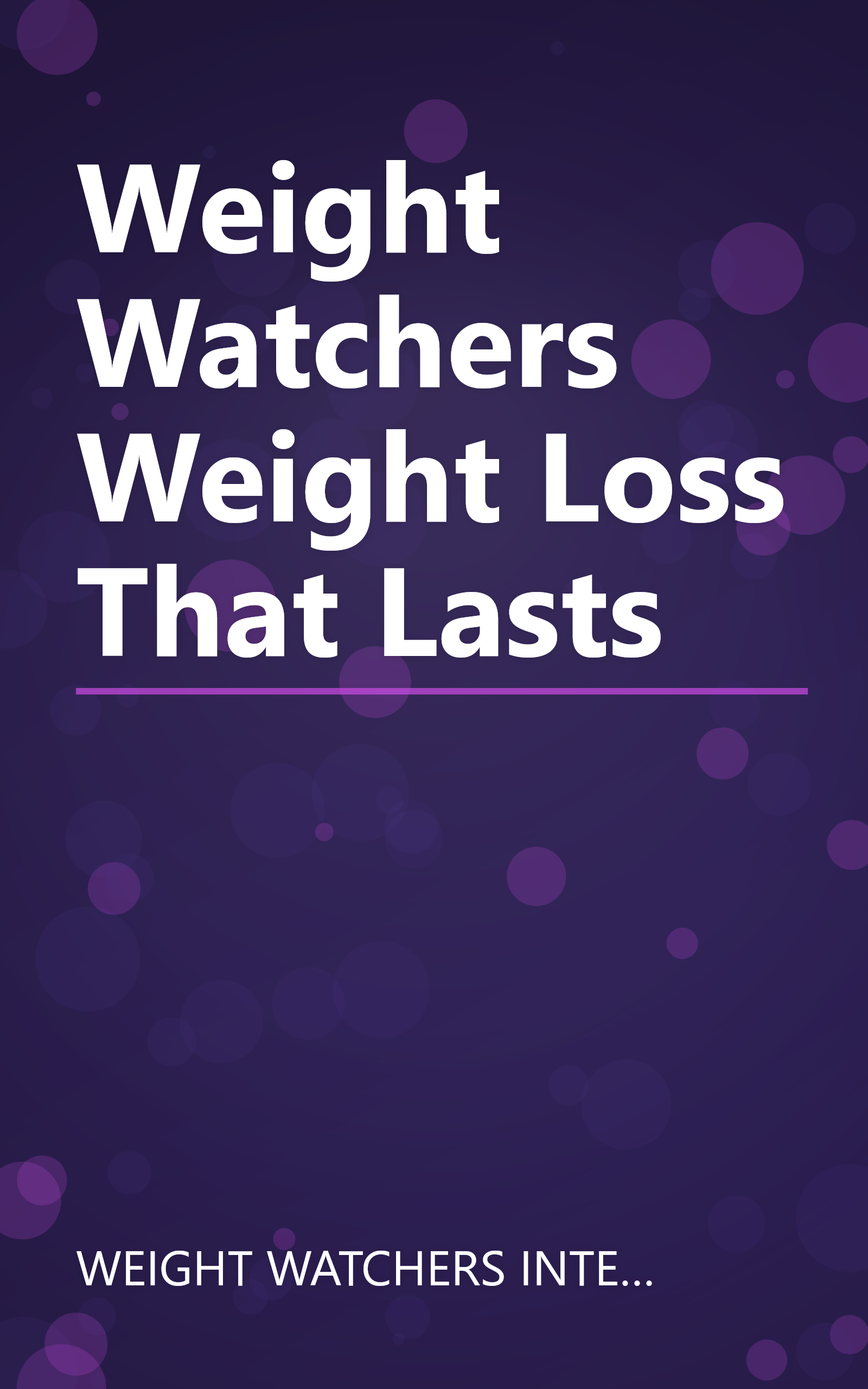 Weight Watchers Weight Loss That Lasts book cover