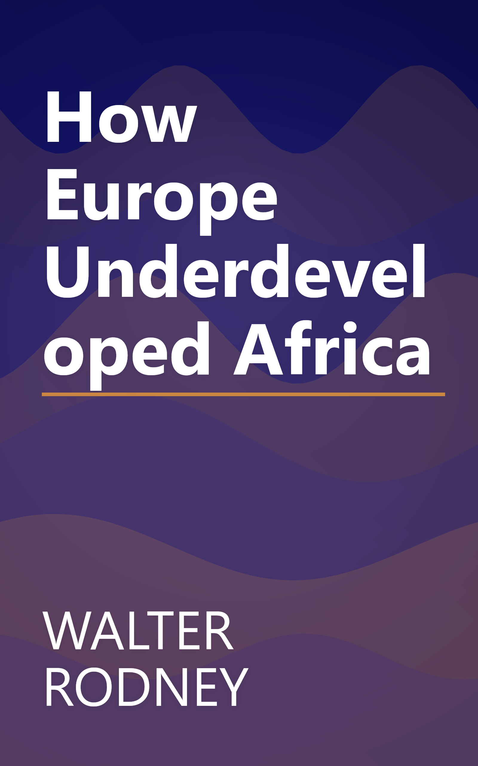 How Europe Underdeveloped Africa book cover