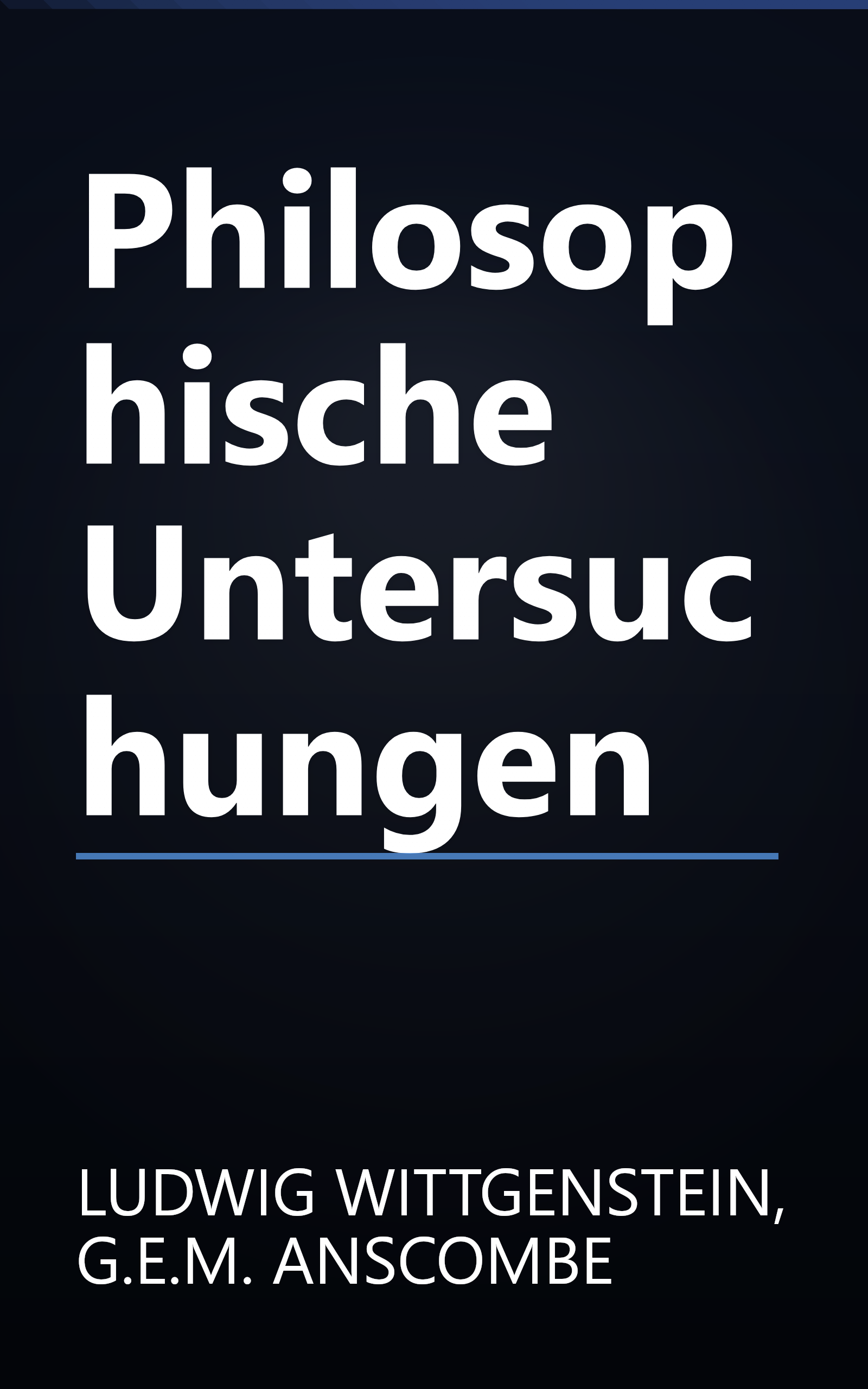 Philosophische Untersuchungen book cover
