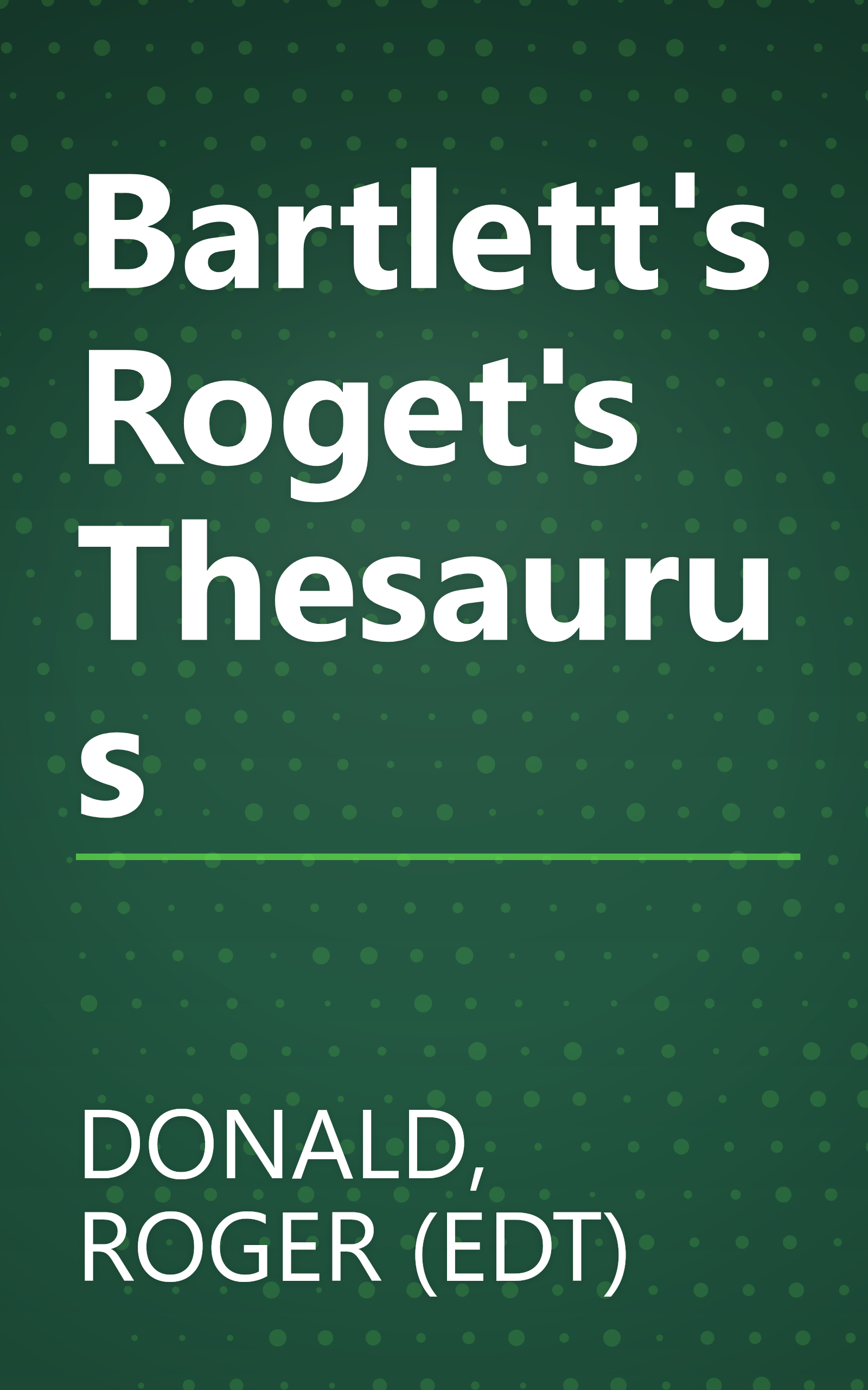 Bartlett's Roget's Thesaurus book cover