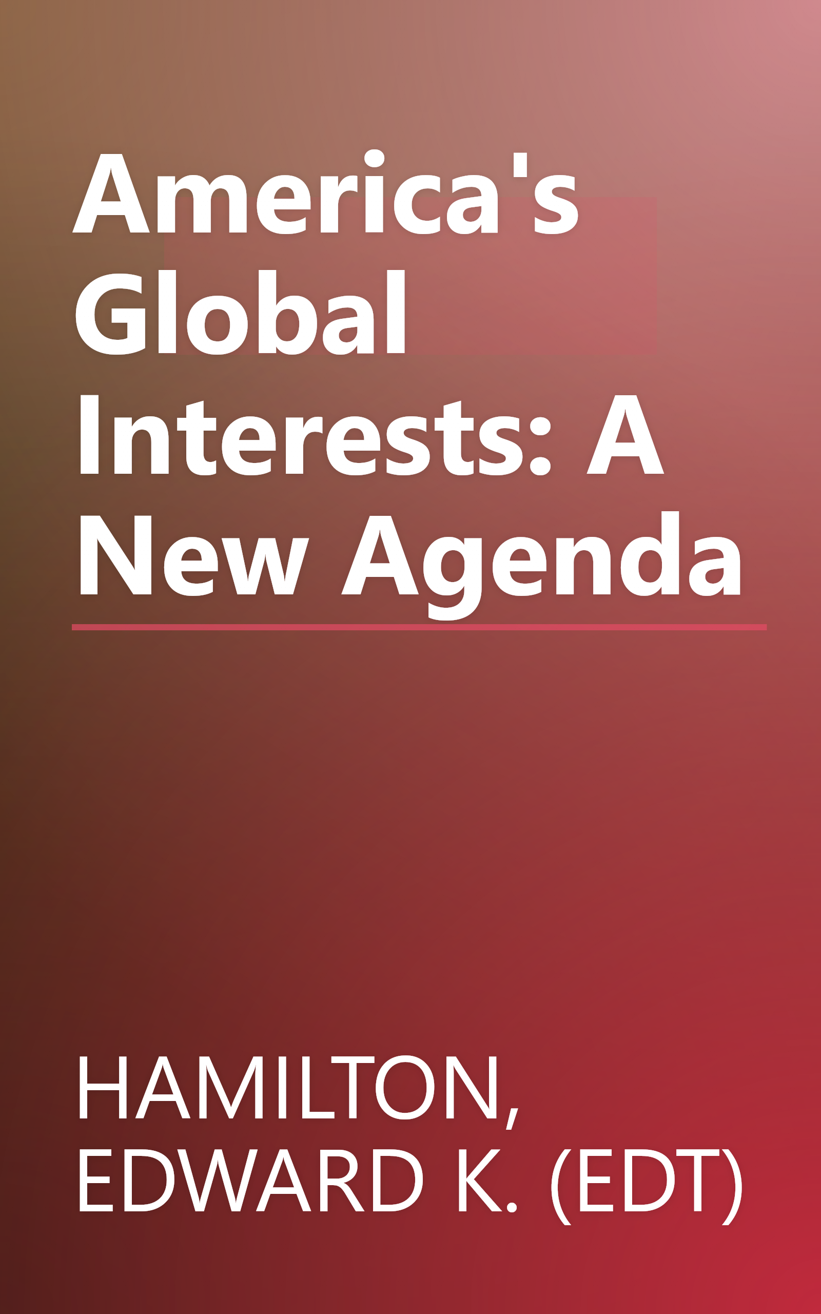 America's Global Interests: A New Agenda book cover