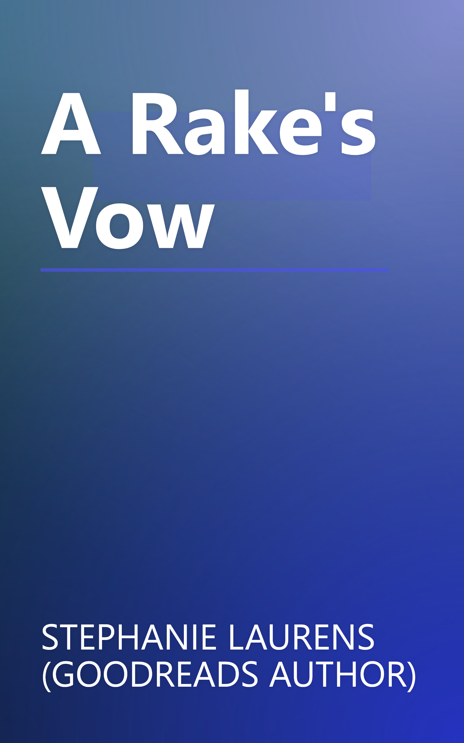 A Rake's Vow book cover