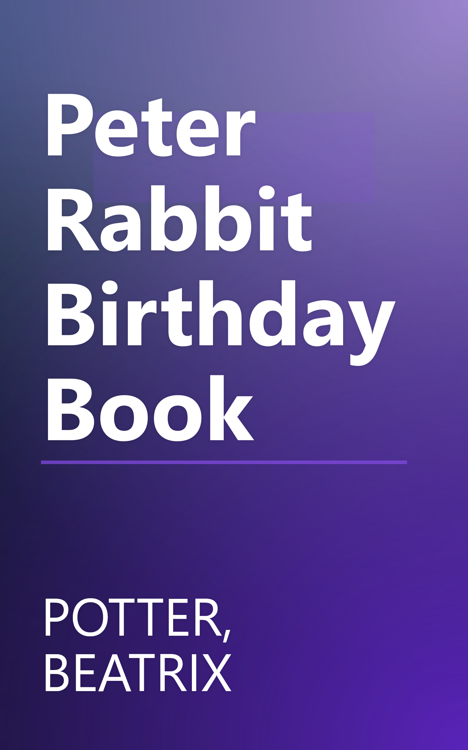 Peter Rabbit Birthday Book book cover