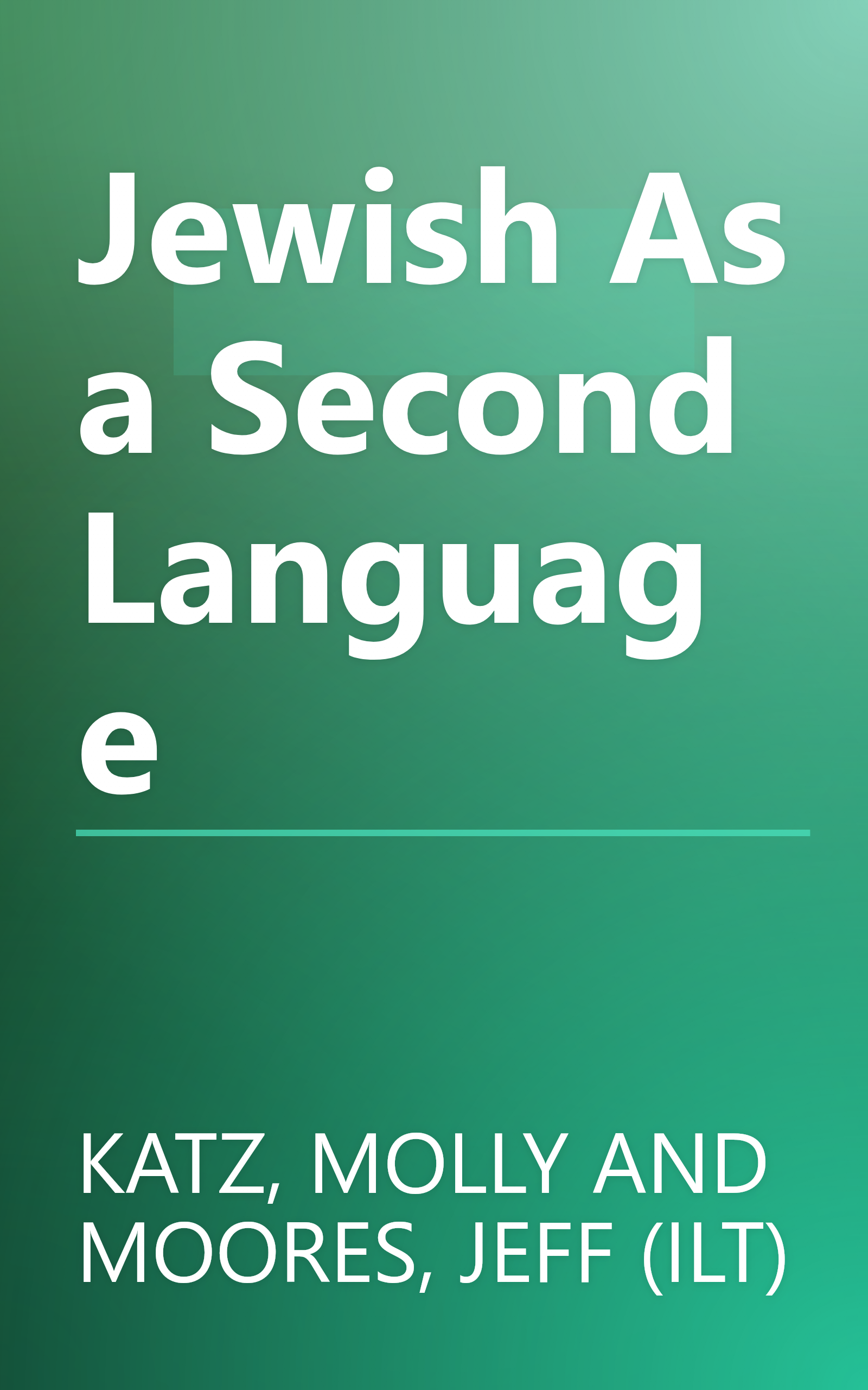 Jewish As a Second Language book cover