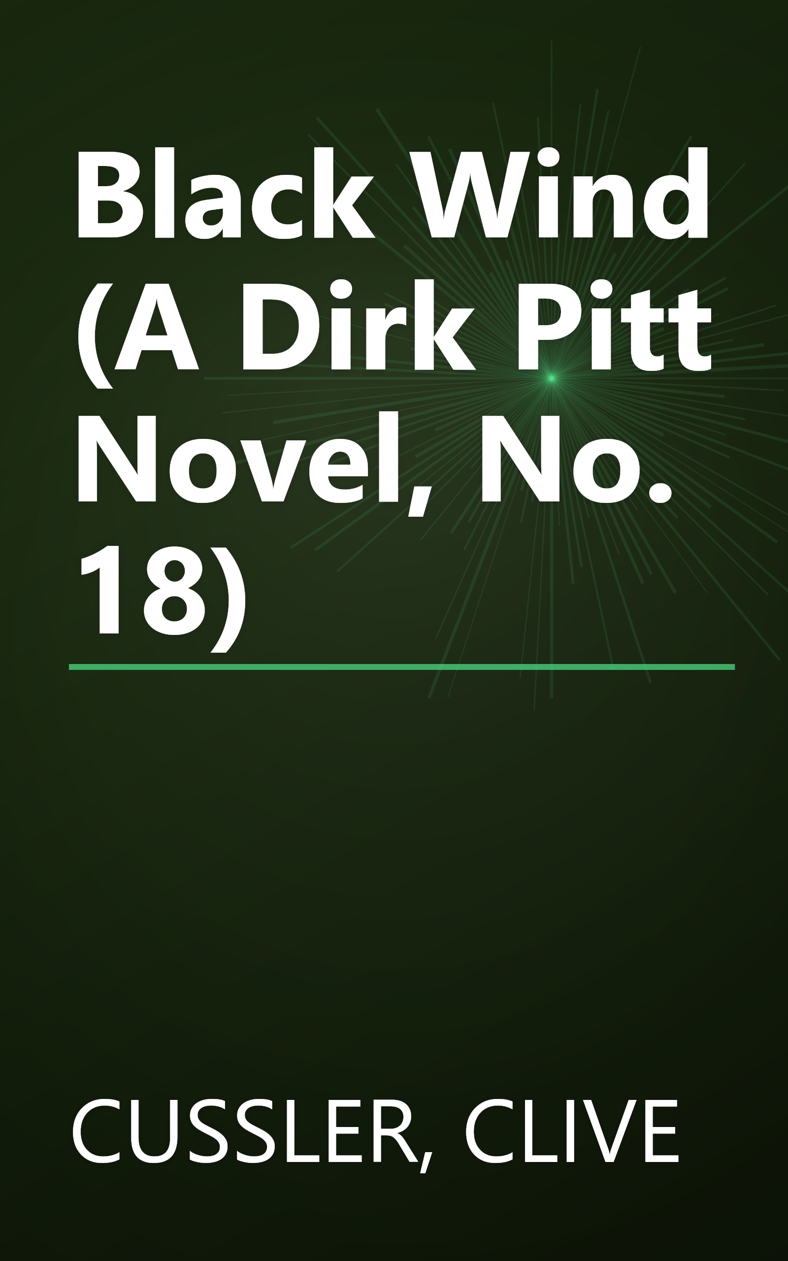 Black Wind (A Dirk Pitt Novel, No. 18) book cover