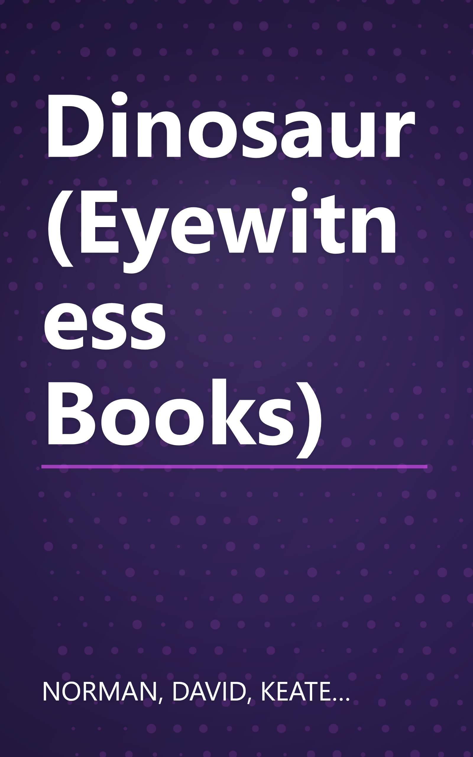 Dinosaur (Eyewitness Books) book cover