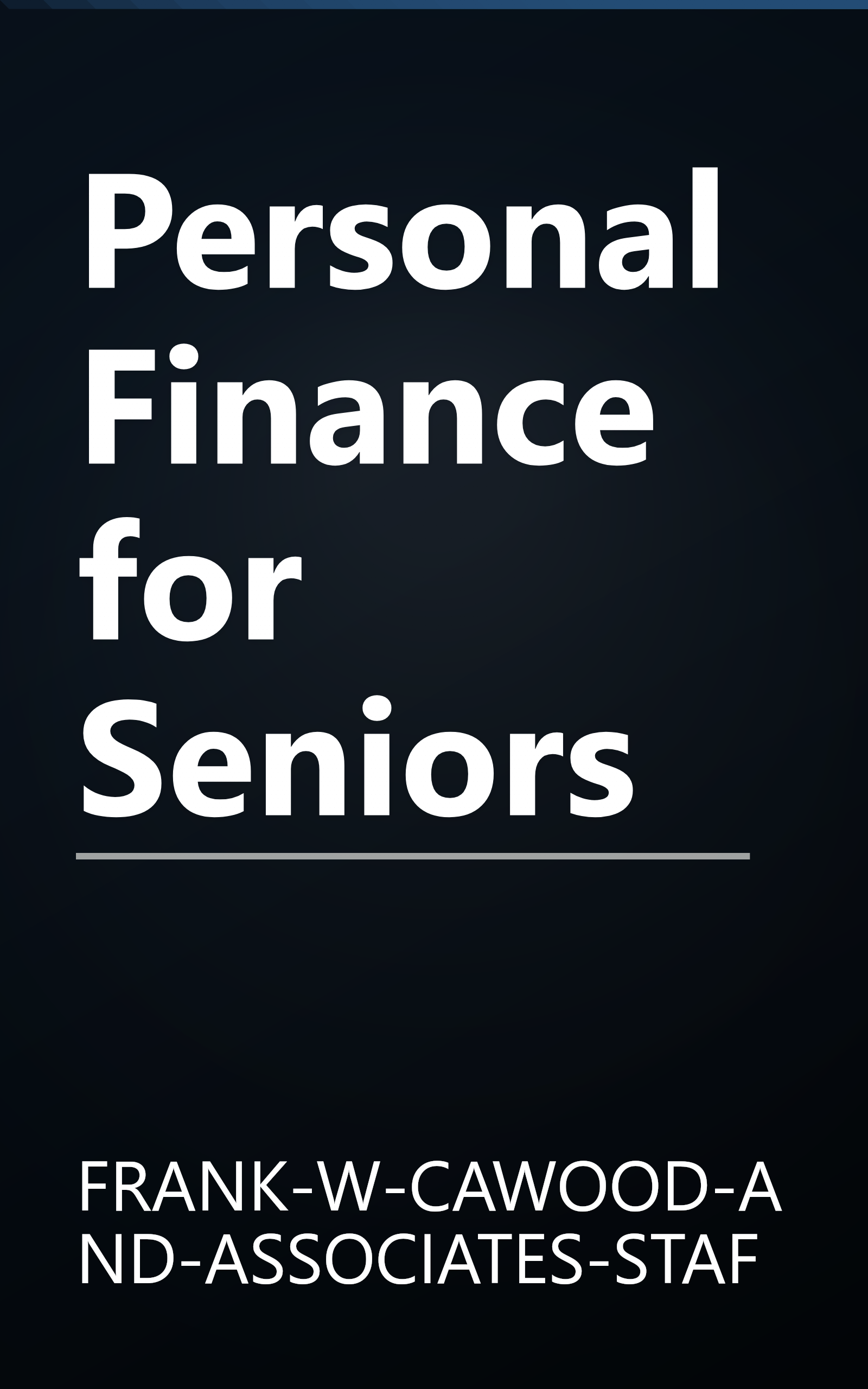 Personal Finance for Seniors book cover