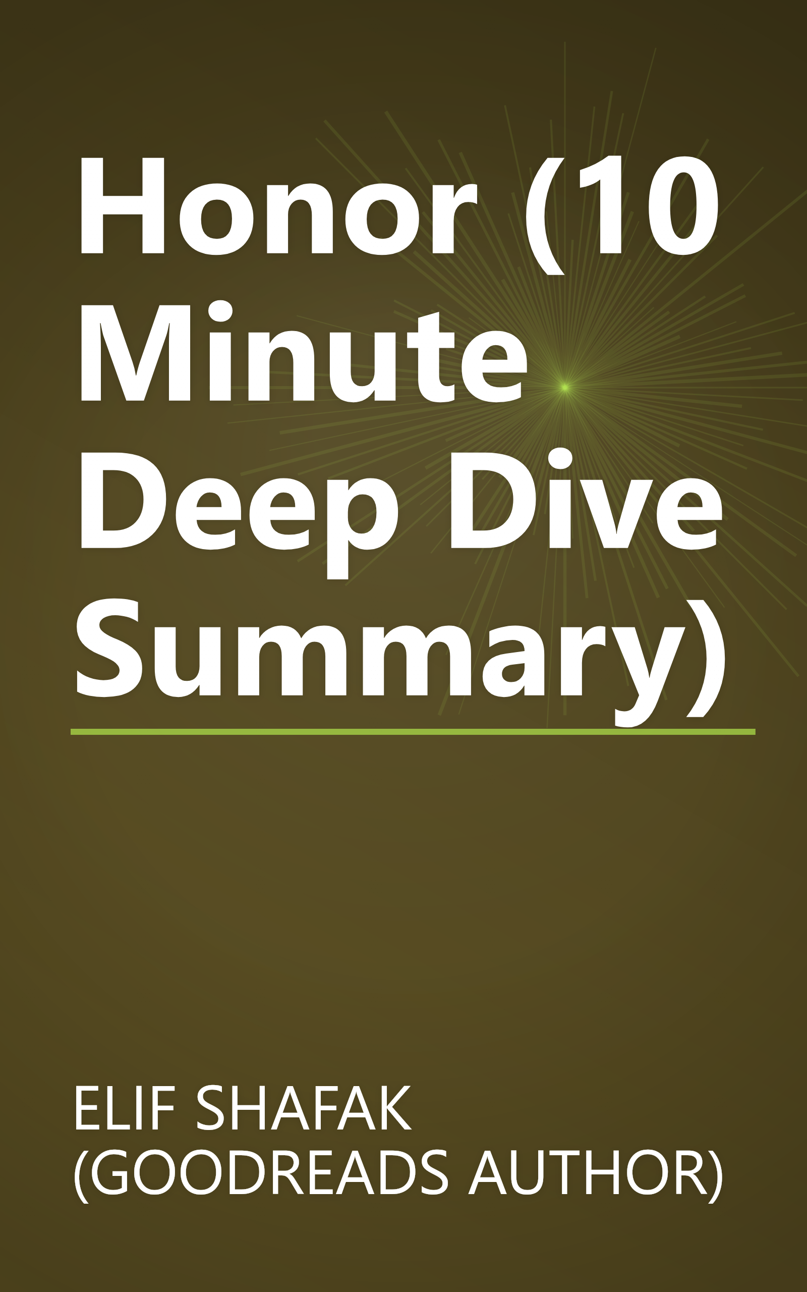 Honor (10 Minute   Deep Dive Summary) book cover