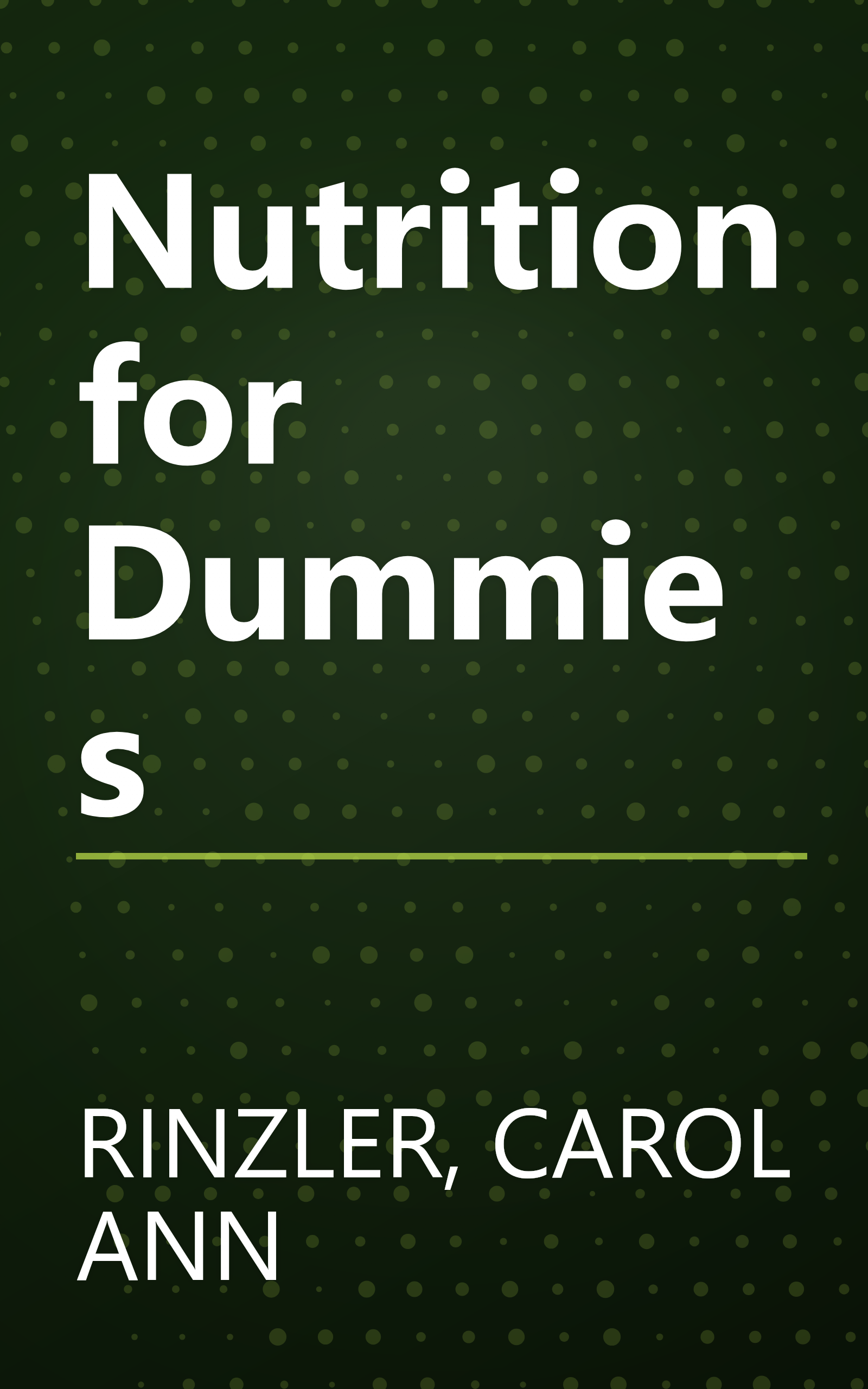 Nutrition for Dummies book cover