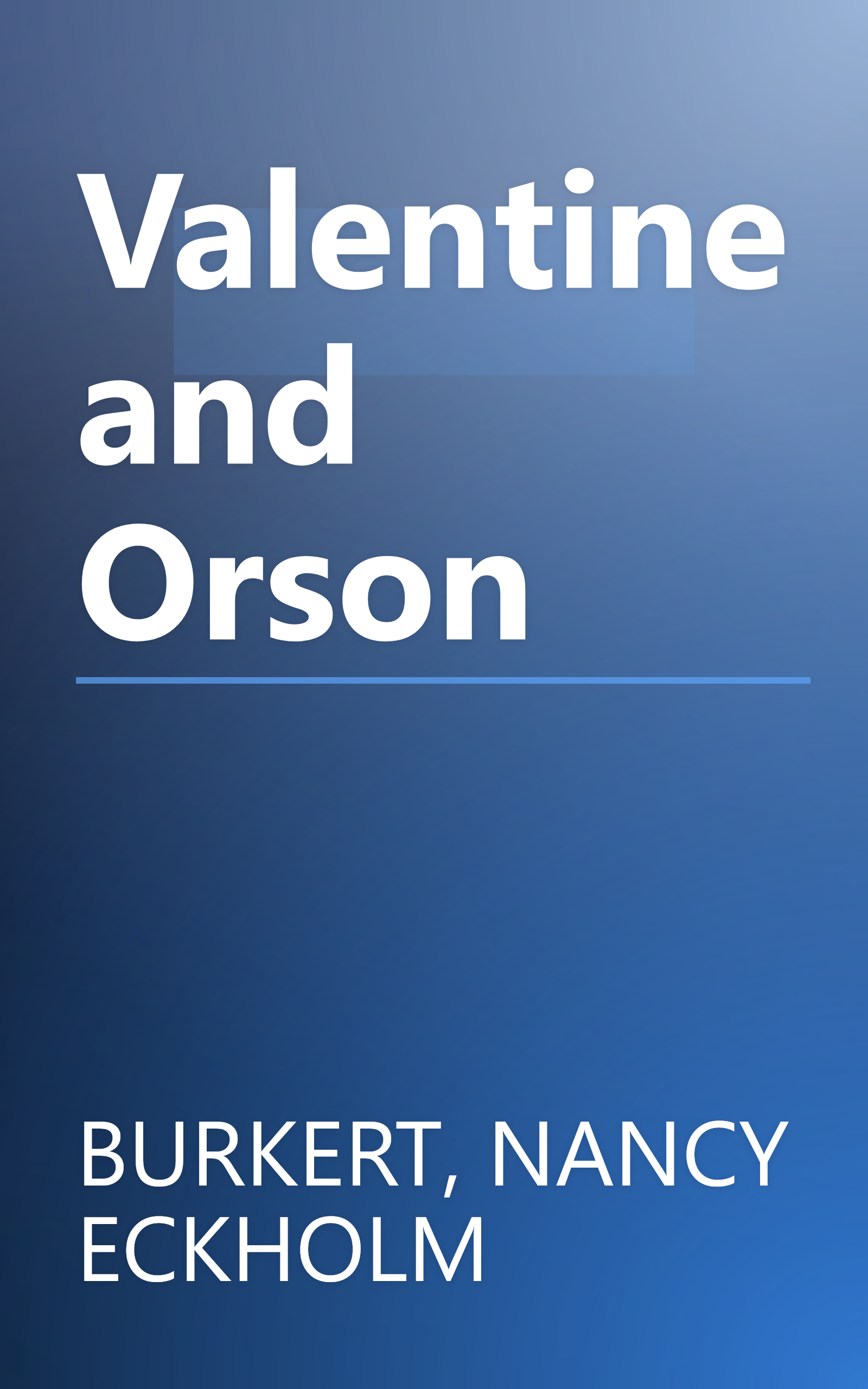 Valentine and Orson book cover