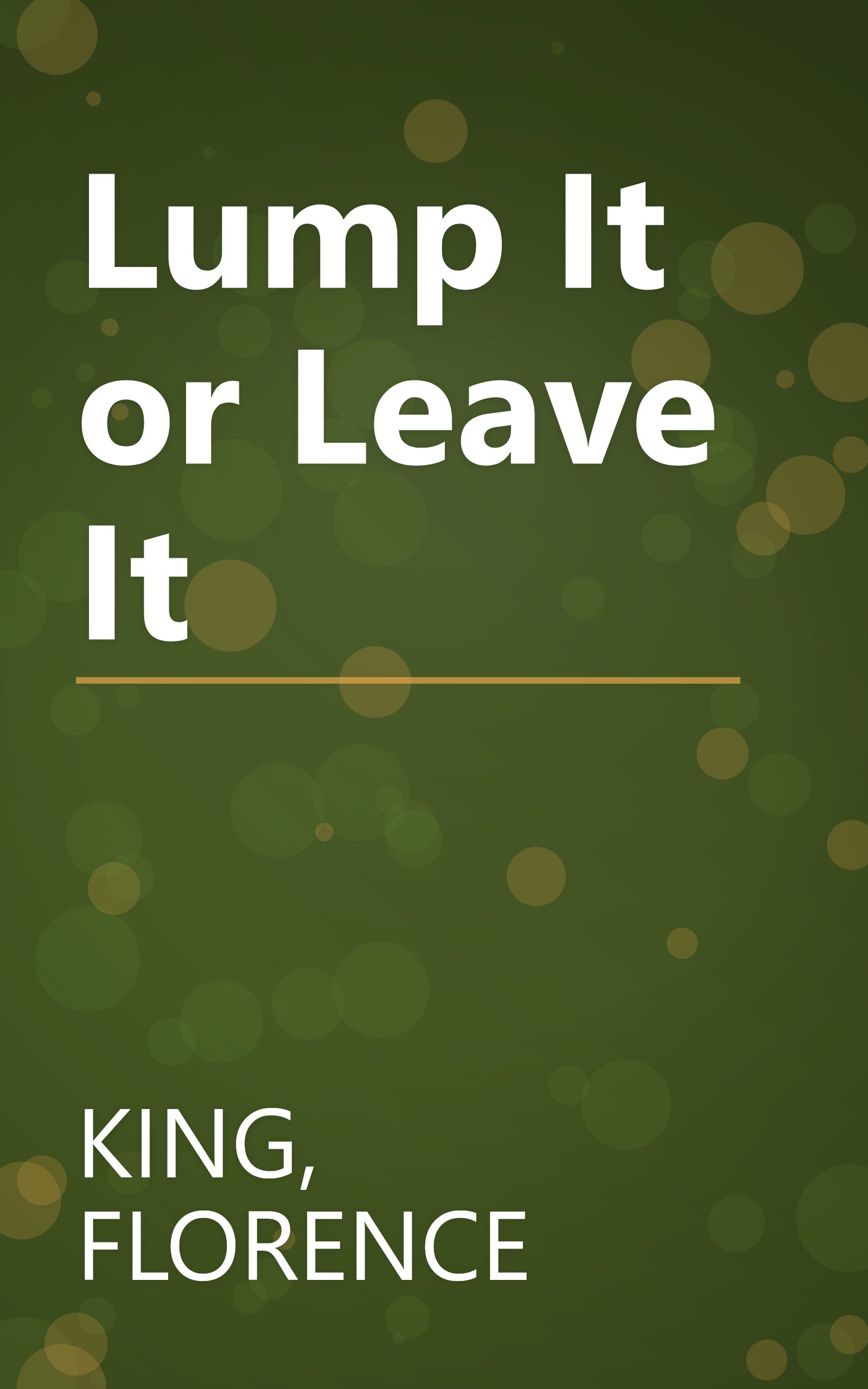 Lump It or Leave It book cover