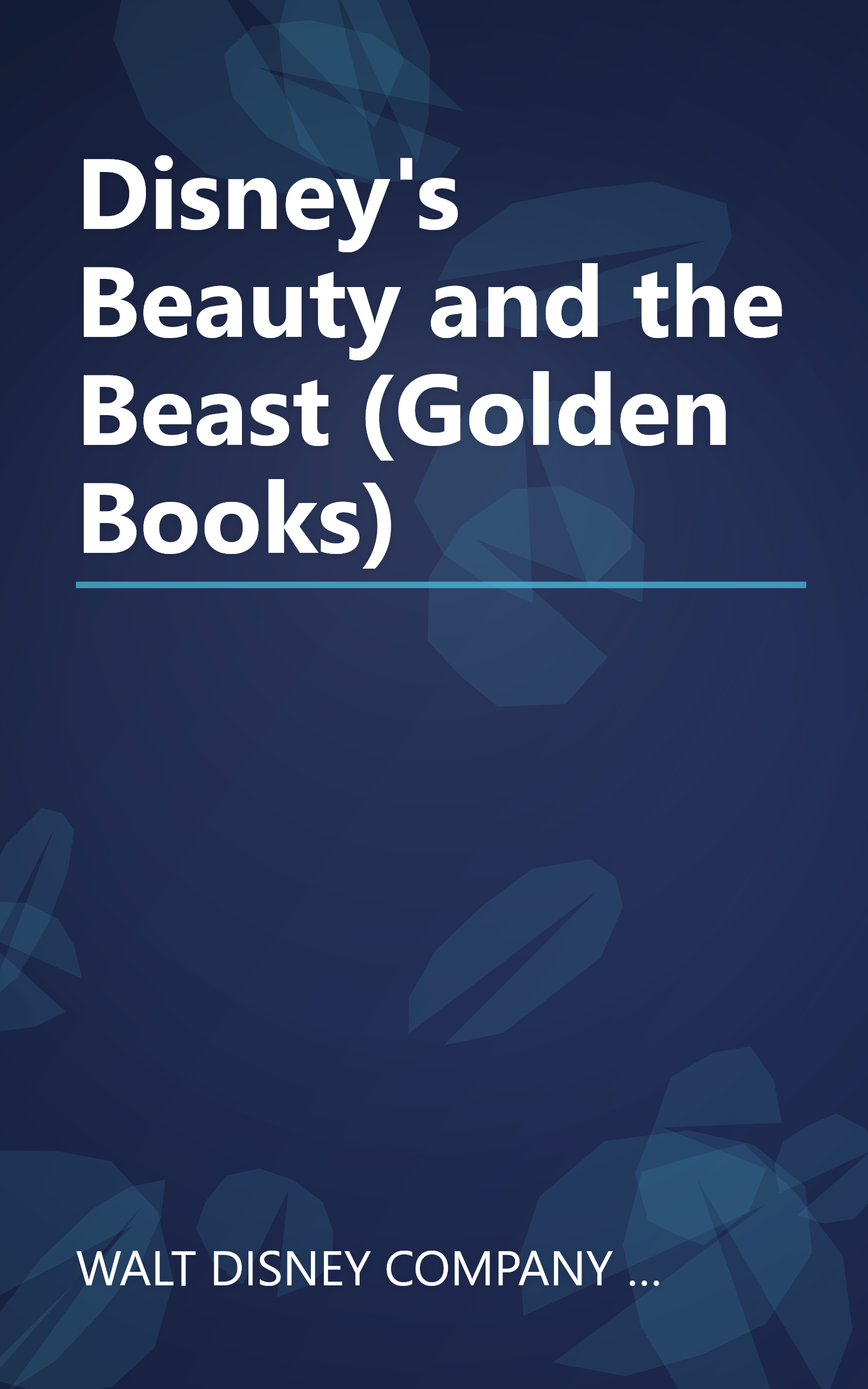 Disney's Beauty and the Beast (Golden Books) book cover