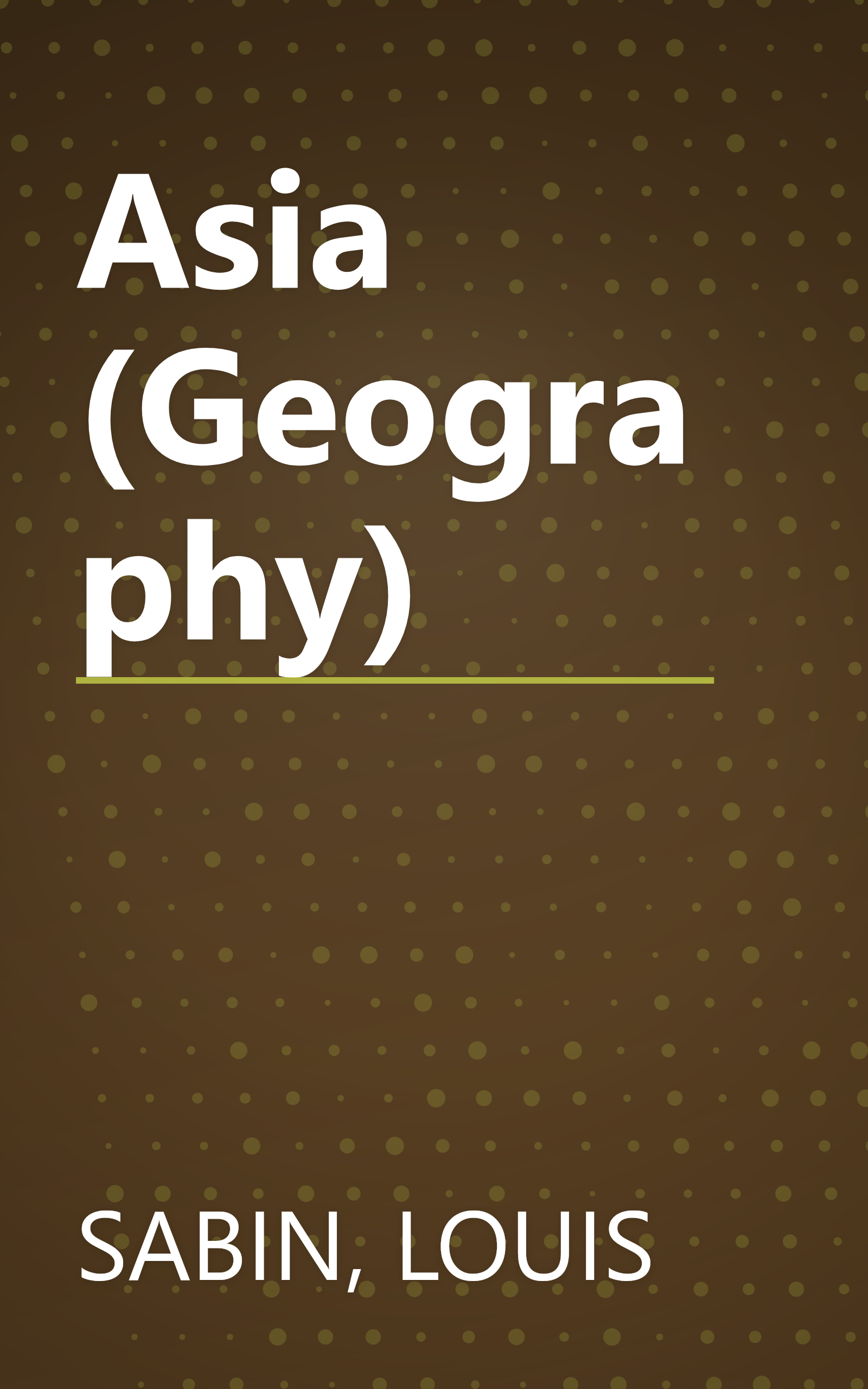 Asia (Geography) book cover