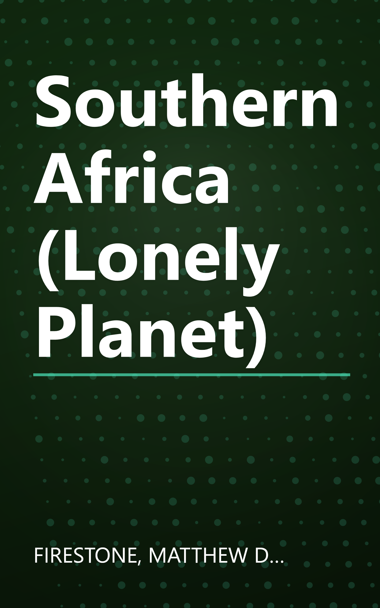 Southern Africa (Lonely Planet) book cover
