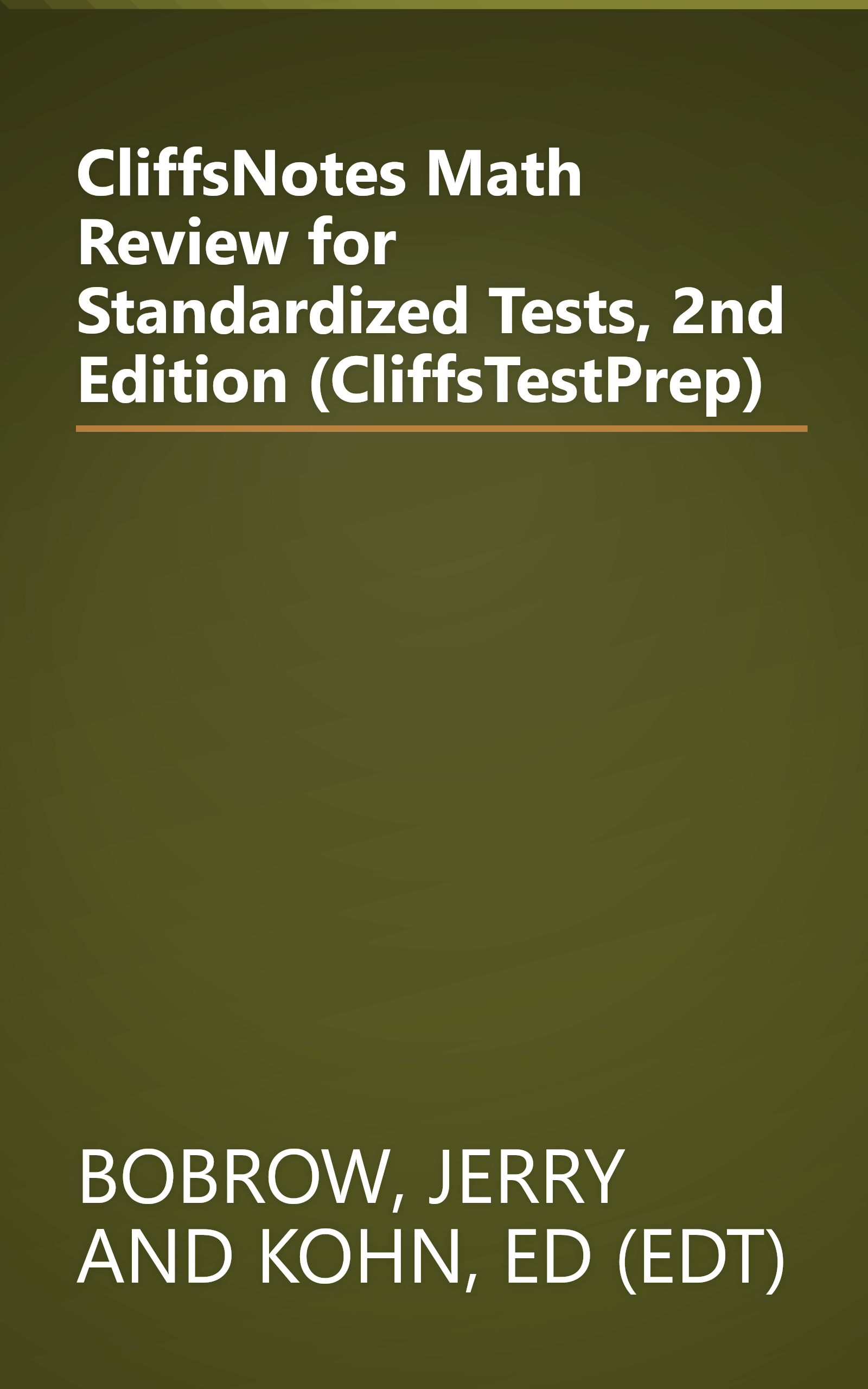 CliffsNotes Math Review for Standardized Tests, 2nd Edition (CliffsTestPrep) book cover