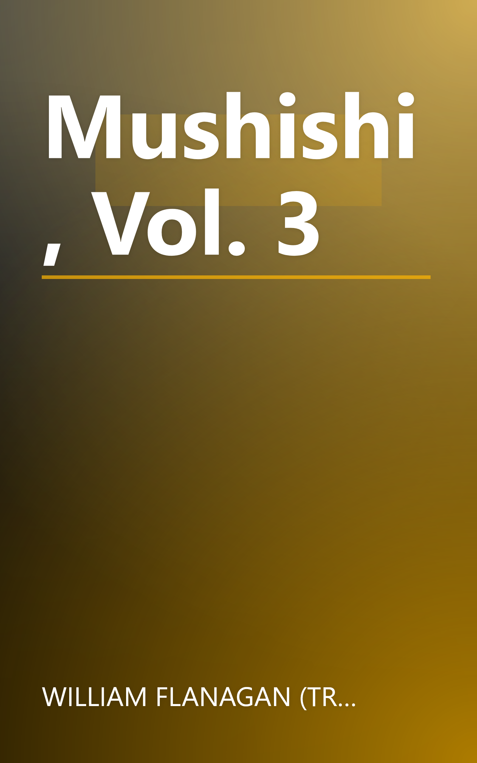 Mushishi, Vol. 3 book cover