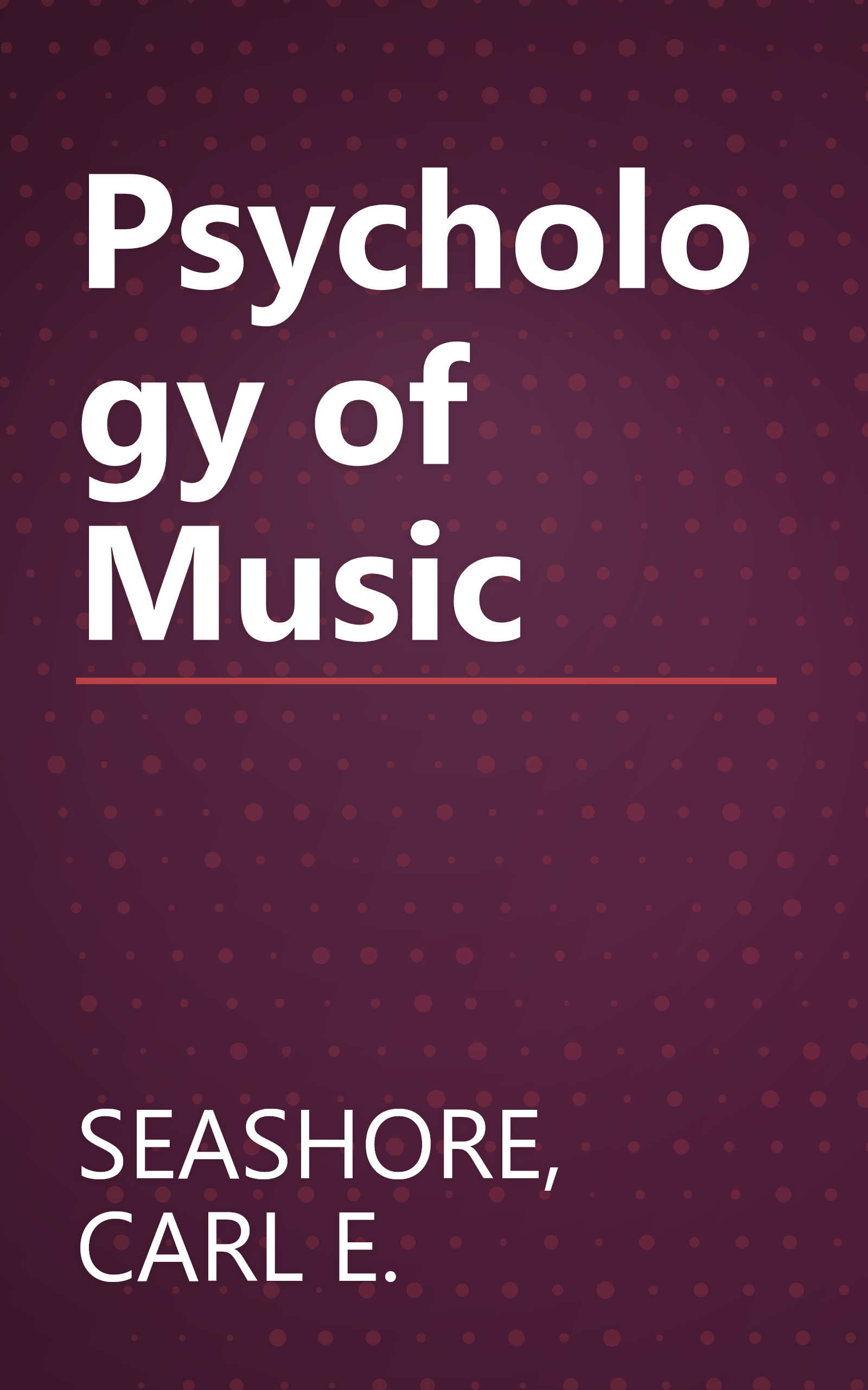 Psychology of Music book cover