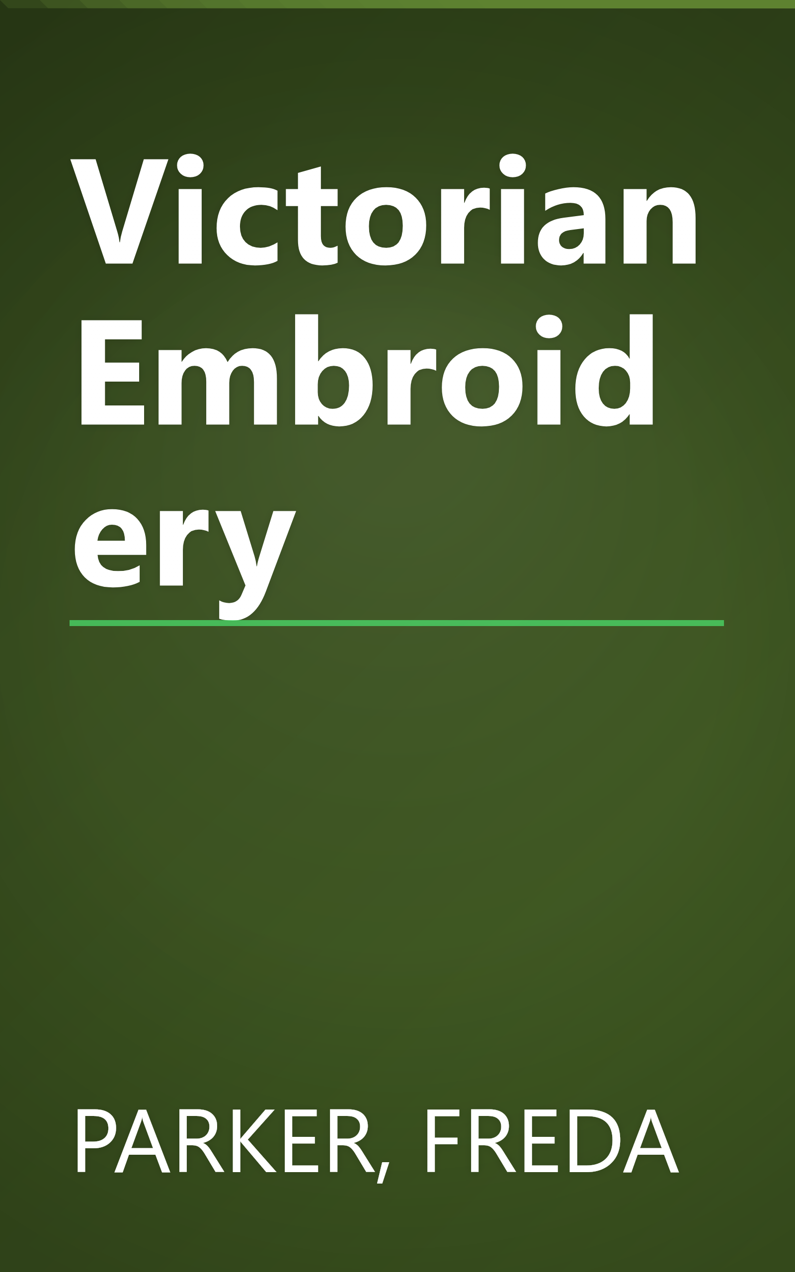 Victorian Embroidery book cover