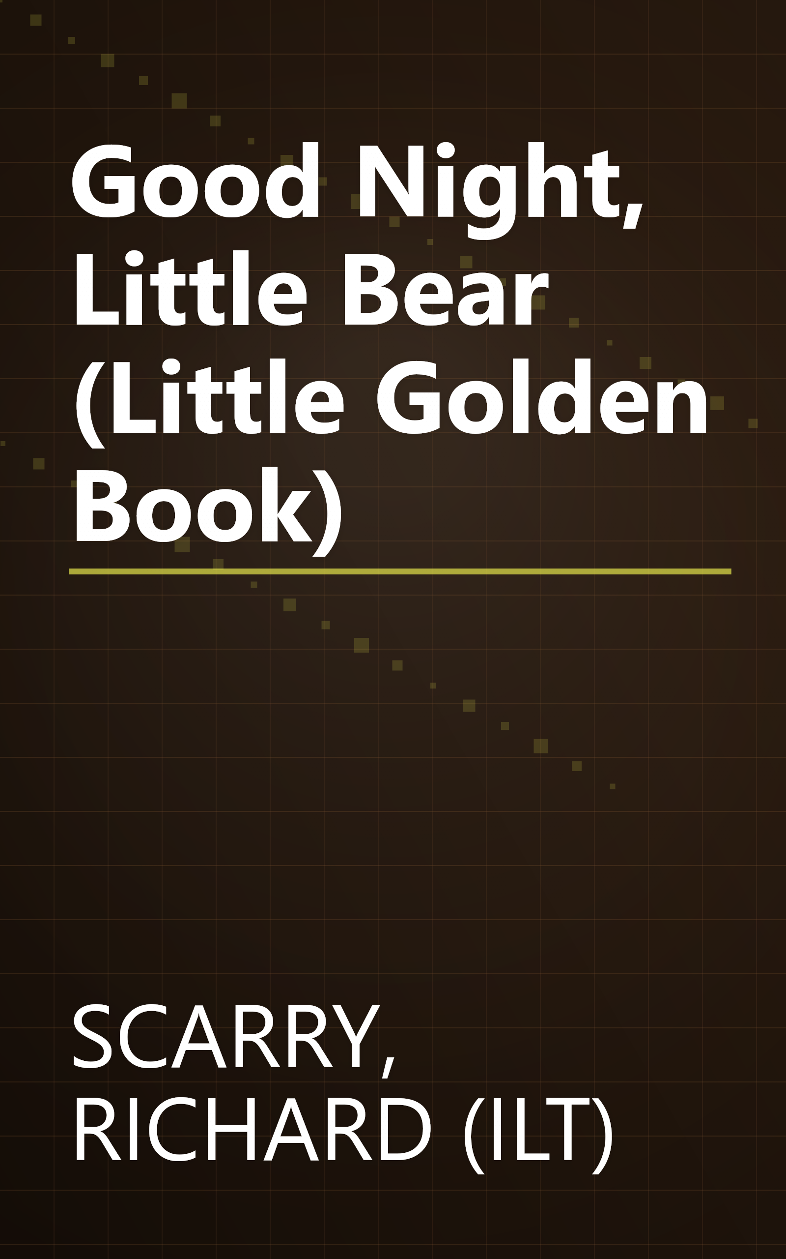 Good Night, Little Bear (Little Golden Book) book cover