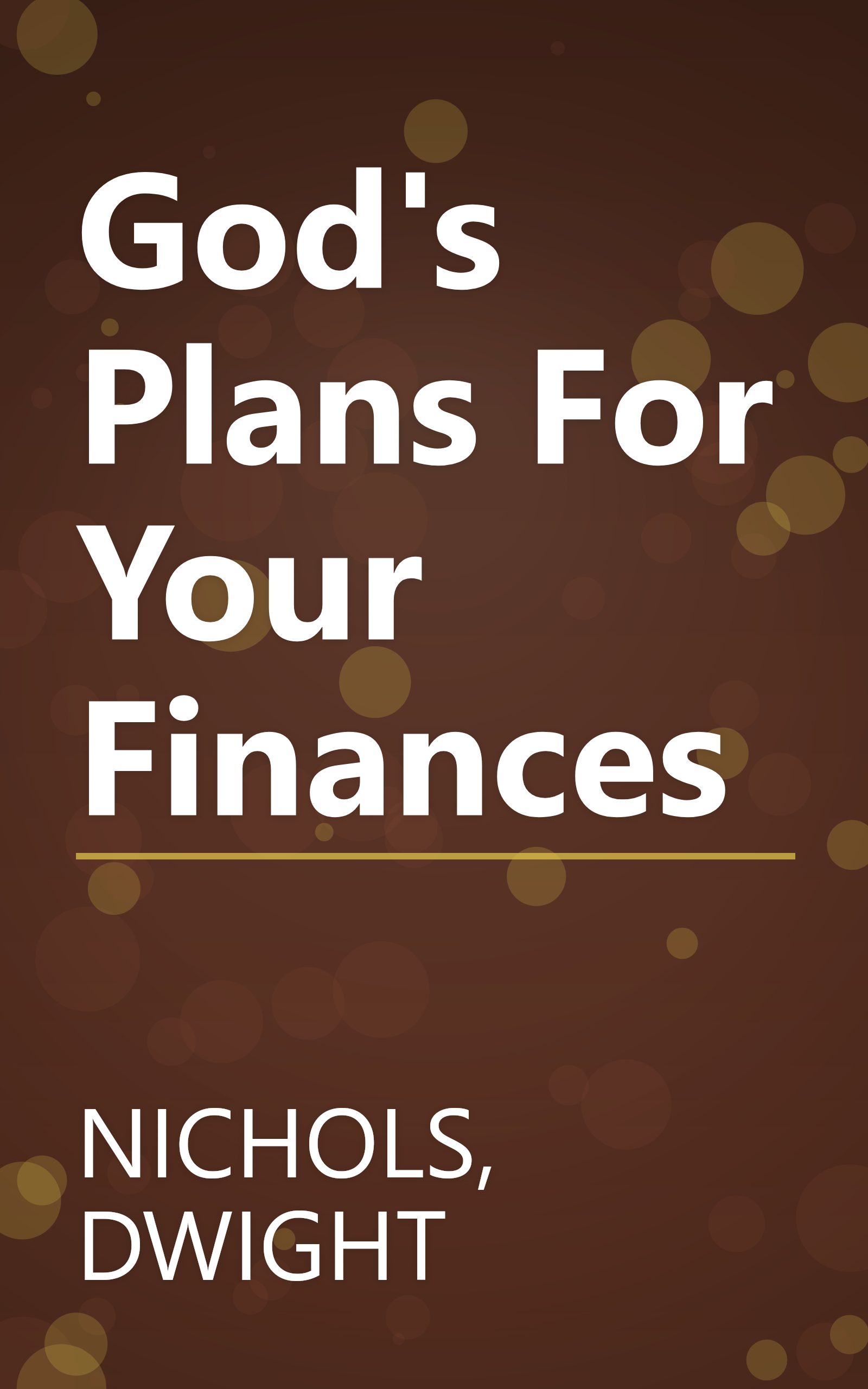 God's Plans For Your Finances book cover