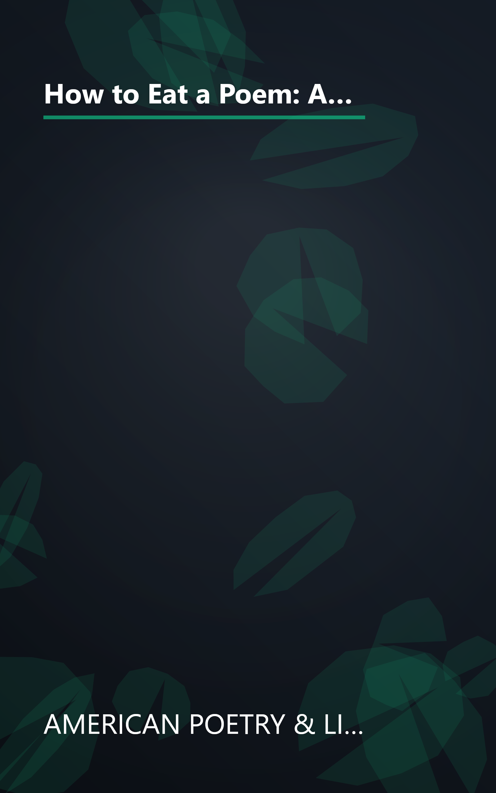 How to Eat a Poem: A Smorgasbord of Tasty and Delicious Poems for Young Readers (Dover Children's Classics) book cover