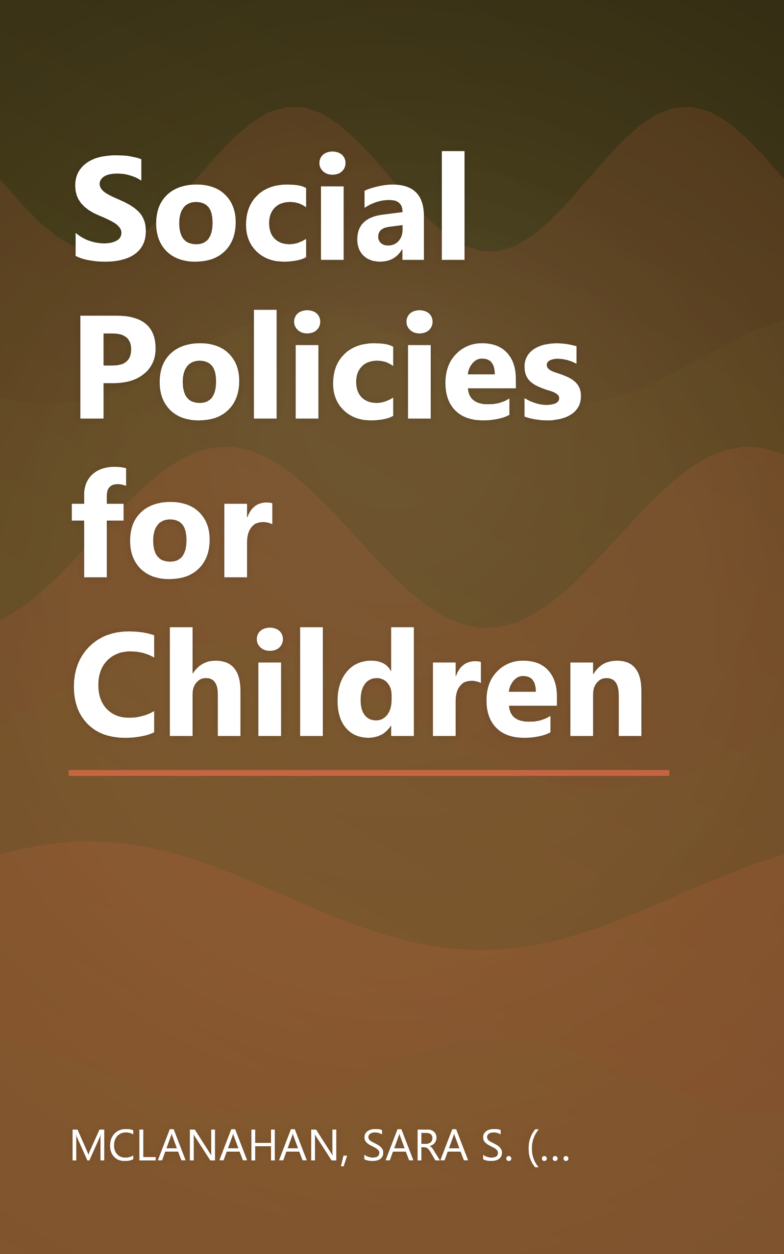 Social Policies for Children book cover