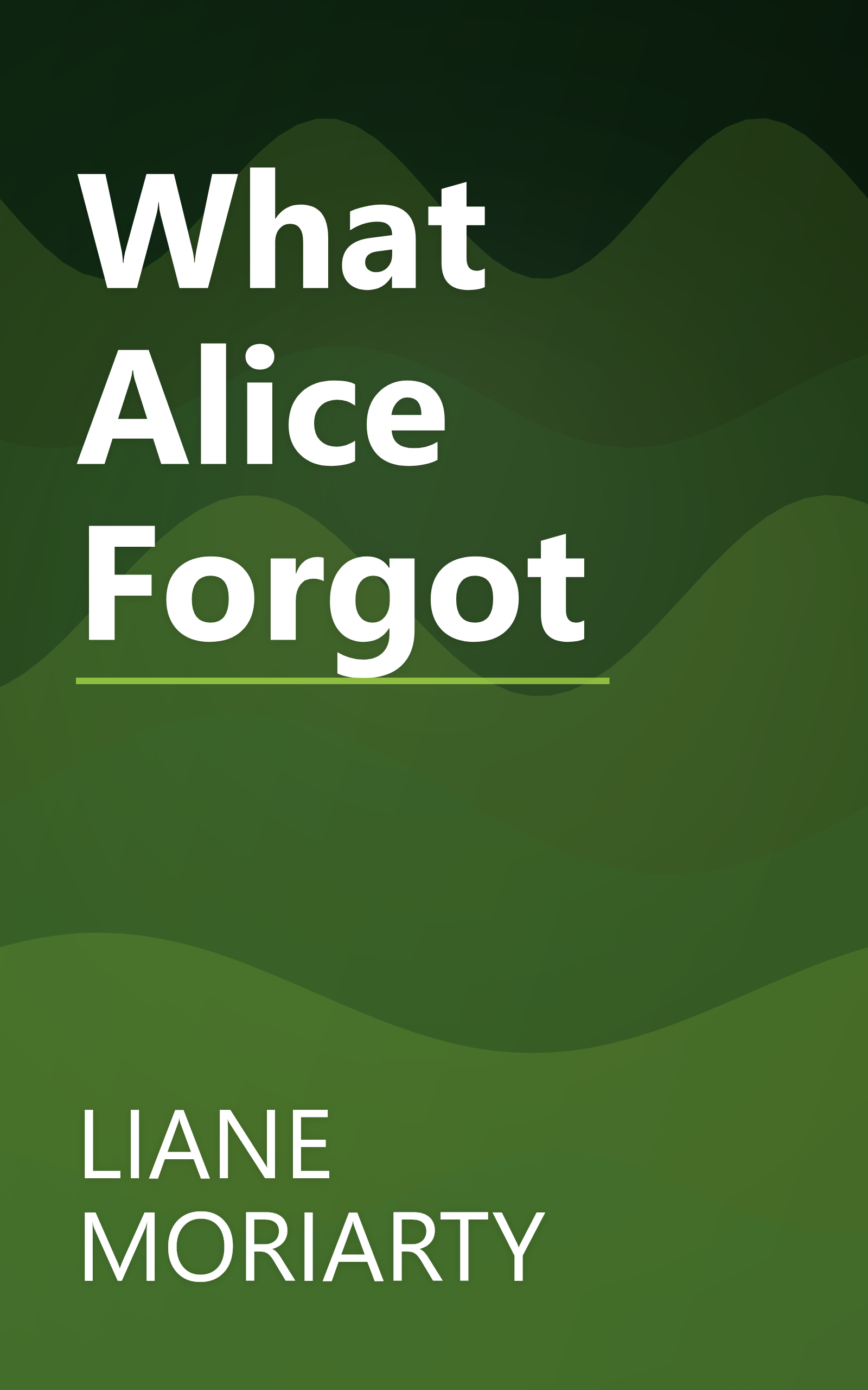 What Alice Forgot book cover