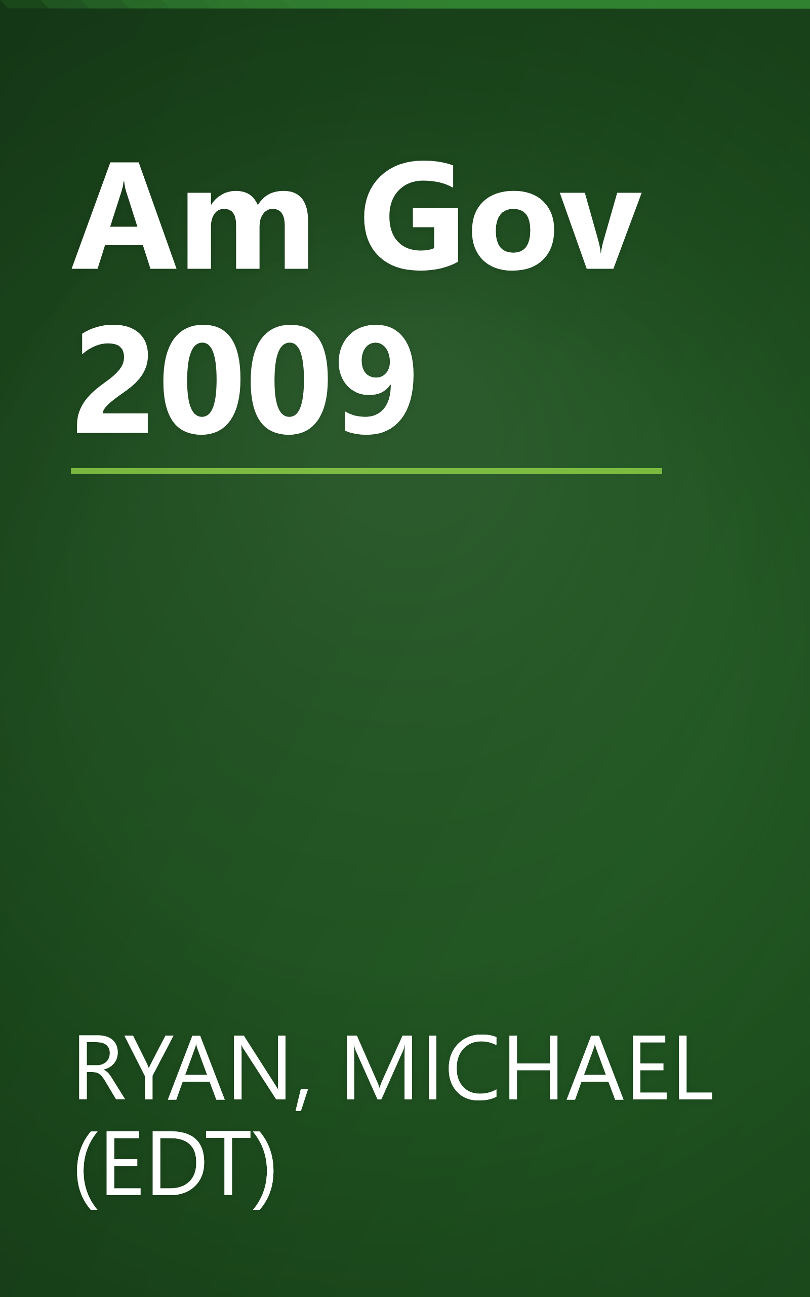Am Gov 2009 book cover